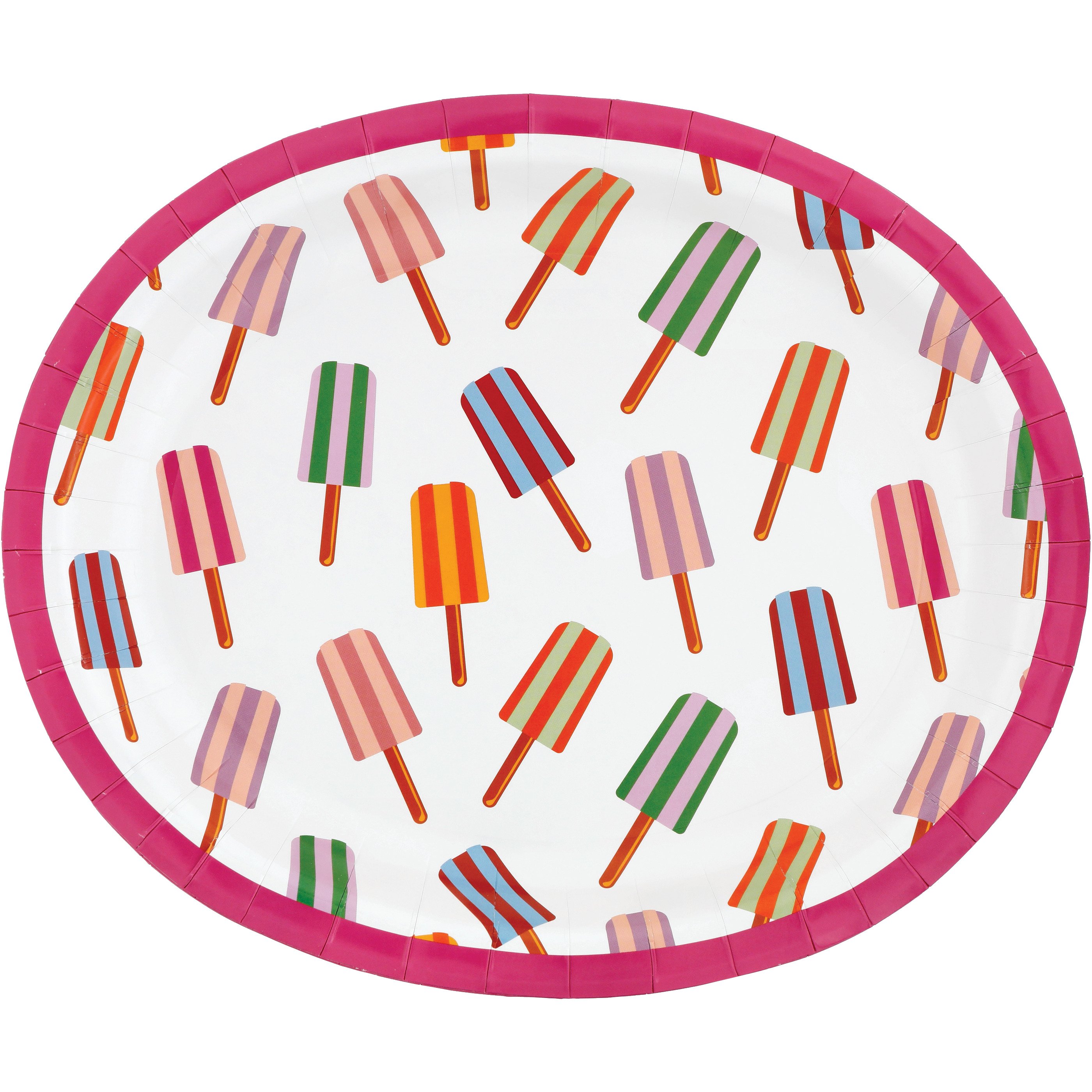 Destination Holiday Popsicle Repeat Summer Oval Paper Plates - Shop ...