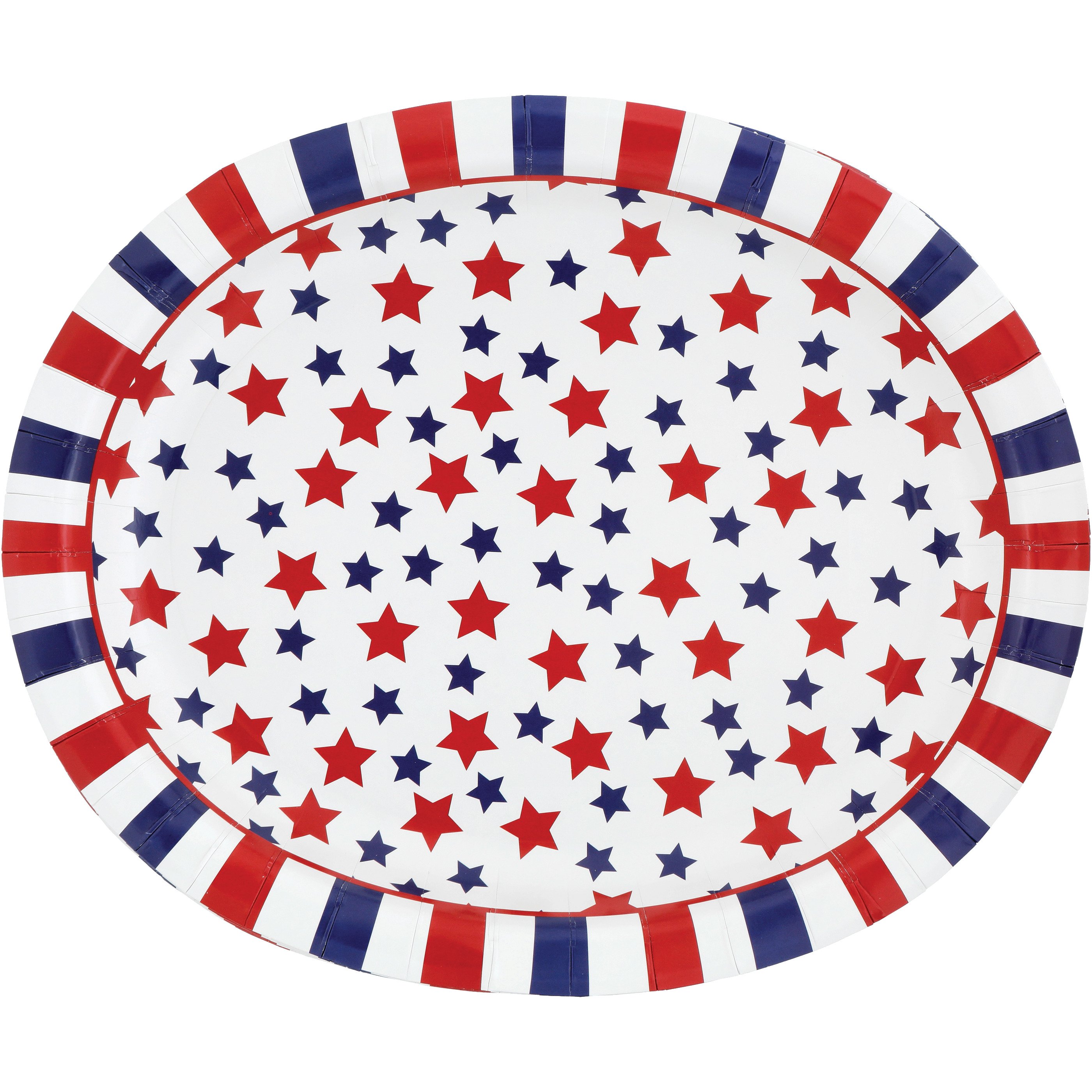 Destination Holiday Stars & Stripes Patriotic Oval Paper Plates - Shop ...