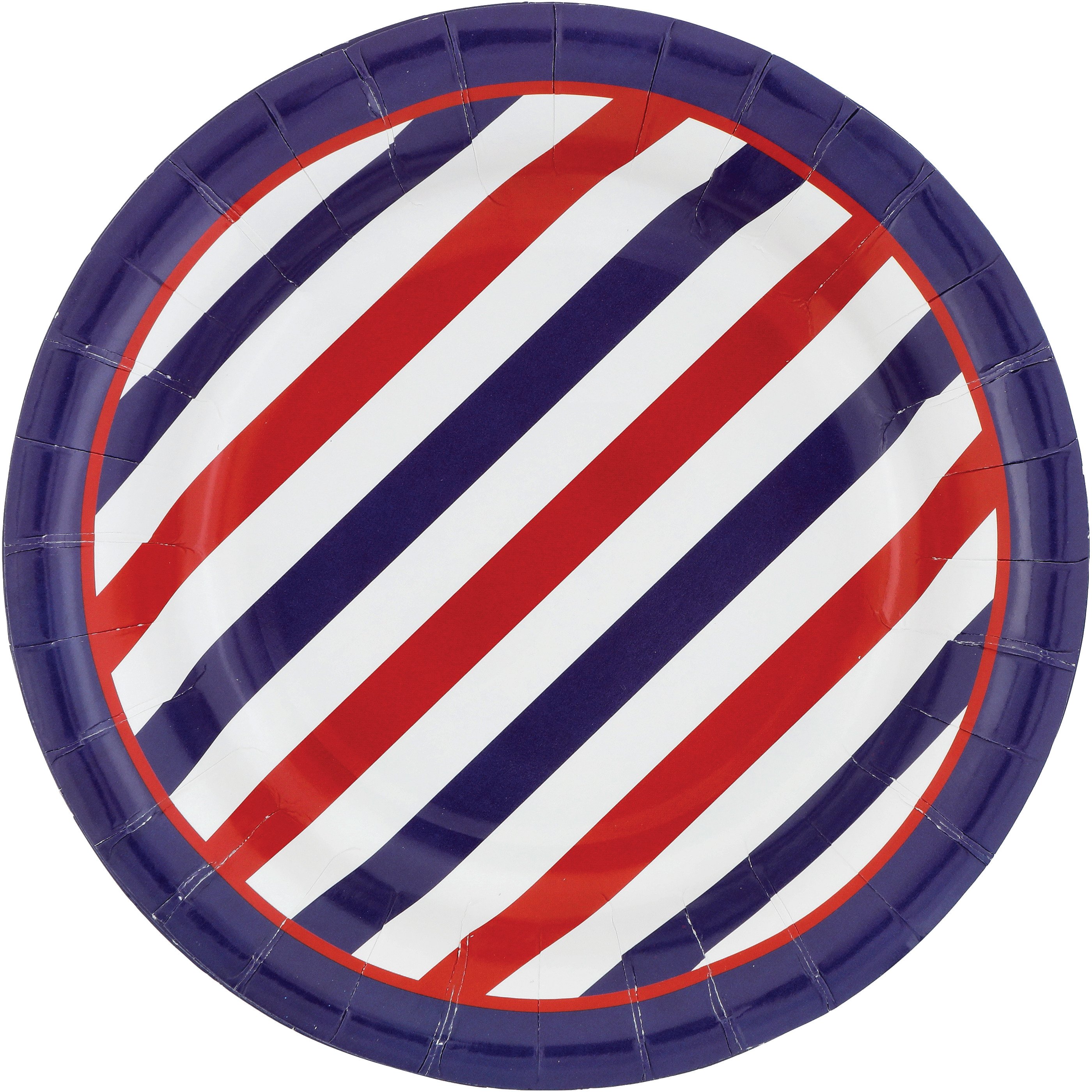 Destination Holiday Patriotic Stripes Paper Plates, 10 ct - Shop Plates ...