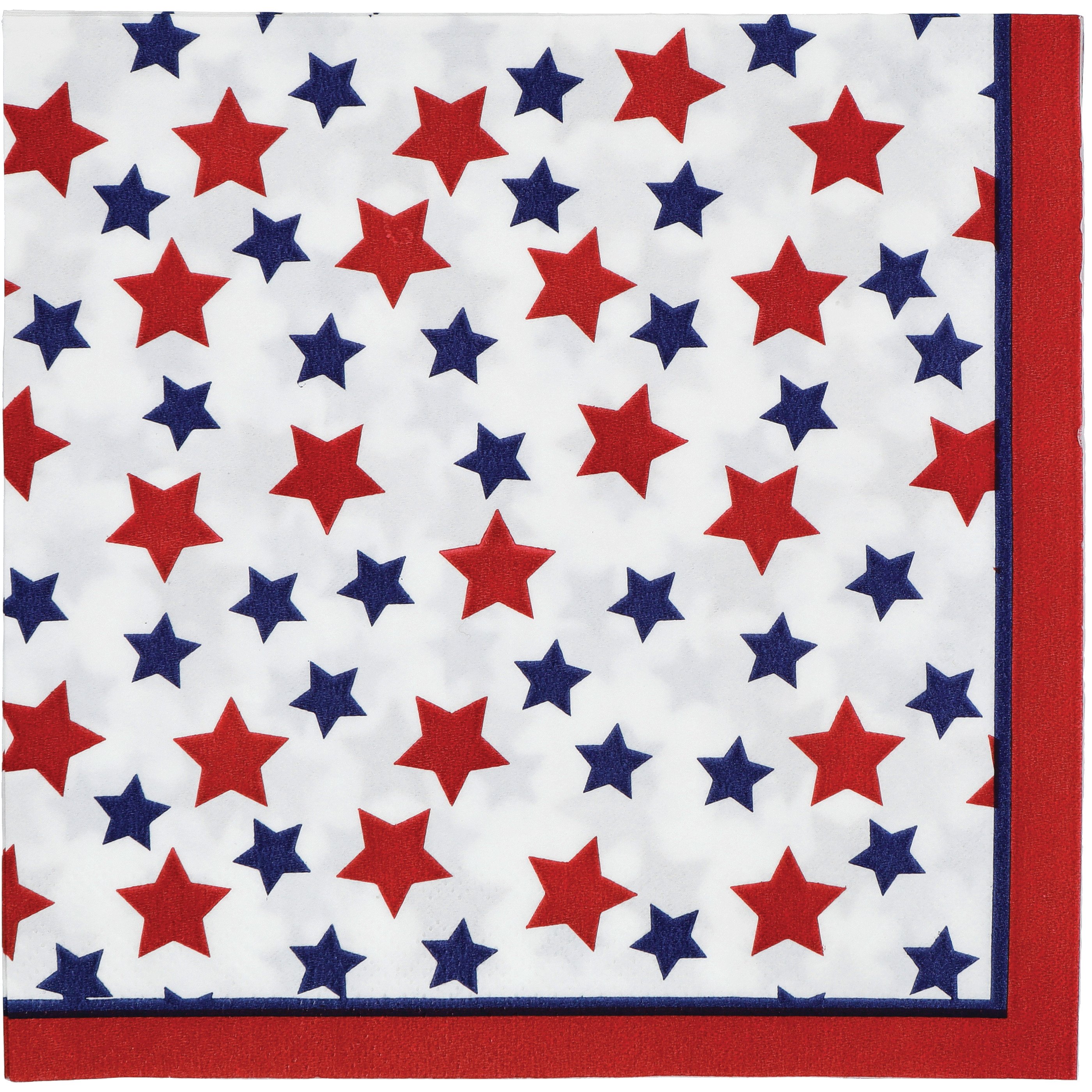 Destination Holiday Patriotic Stars Lunch Napkins - Shop Napkins ...