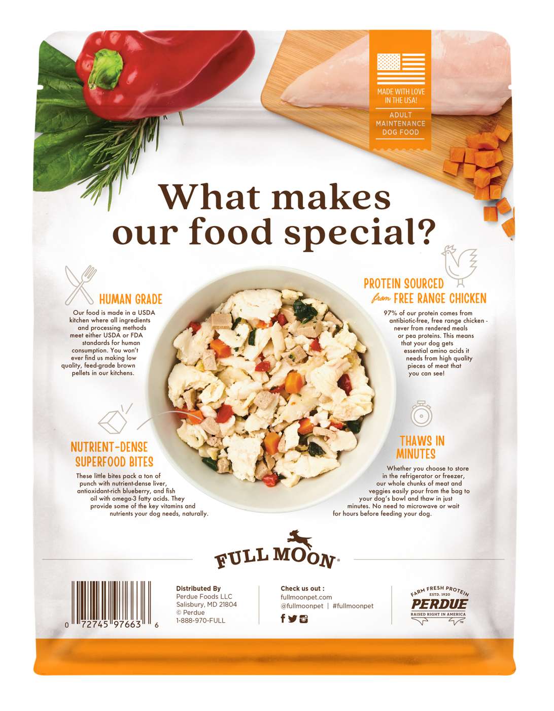 Full Moon Freshly Crafted Free Range Chicken Wet Dog Food - Shop Food ...