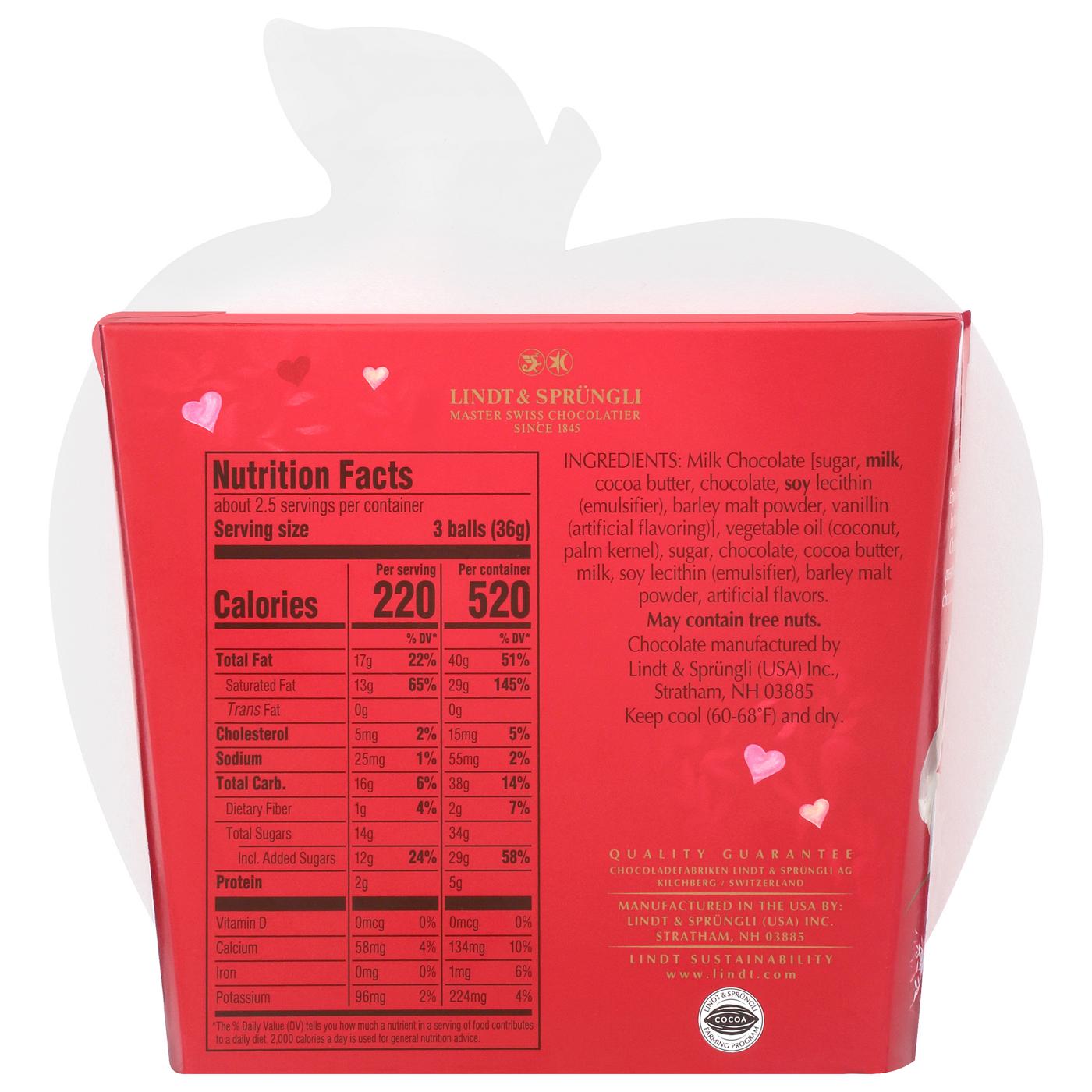 Lindt Lindor Milk Chocolate Truffles Teacher Valentine's Apple Gift Box ...