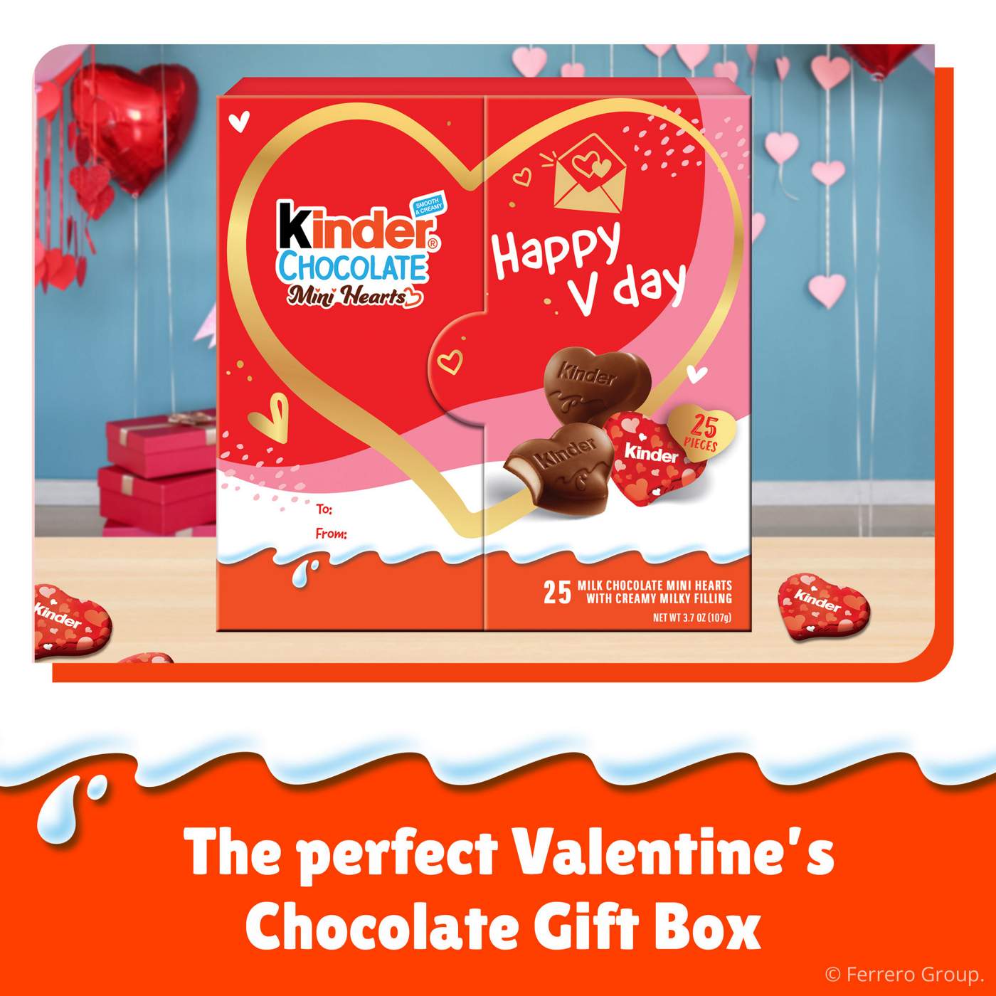 Kinder & Love Milk Chocolate Hearts Valentine's Candy, 25 pc - Shop ...