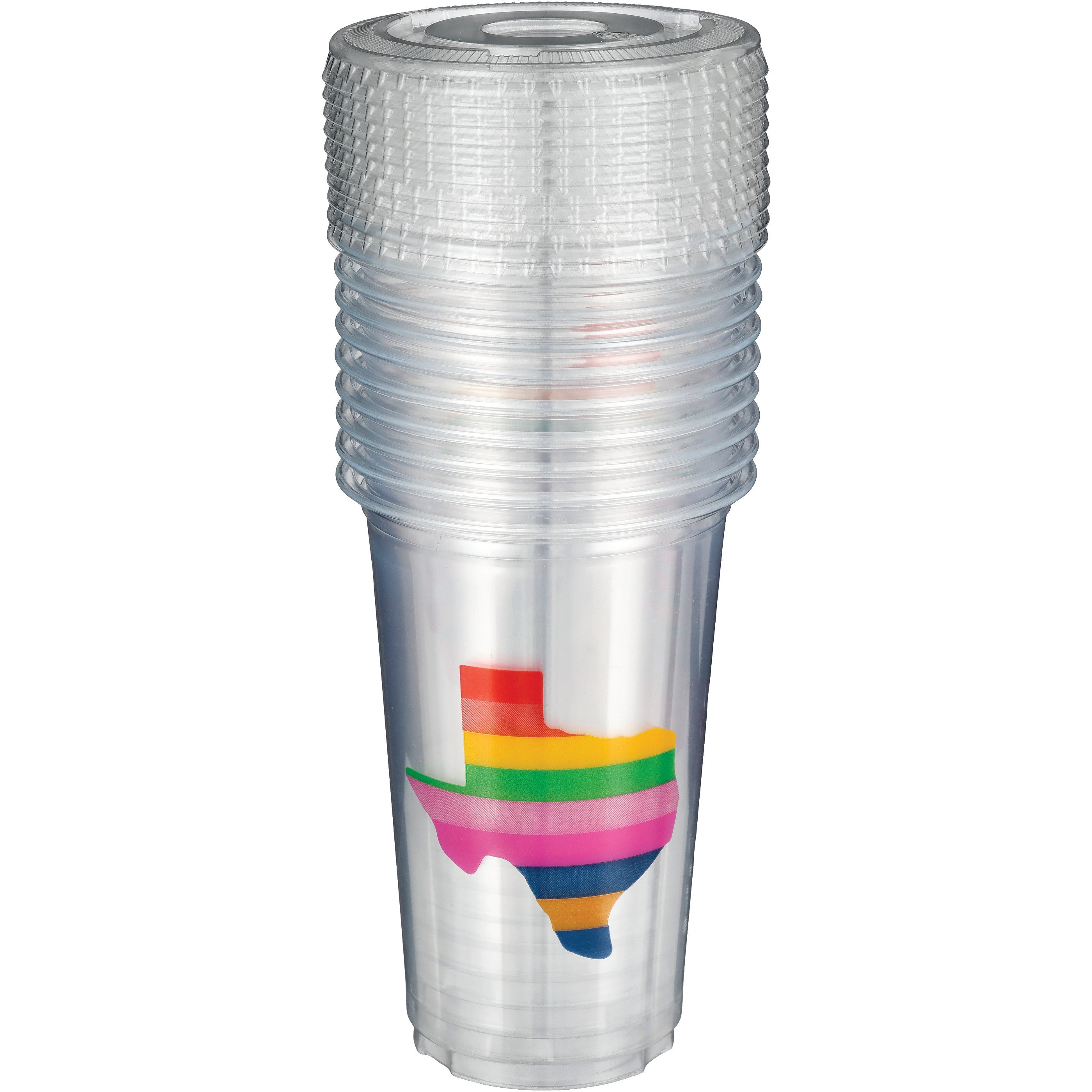 Destination Holiday Texas Pride Disposable Party Cups with Lids, 10 ct ...