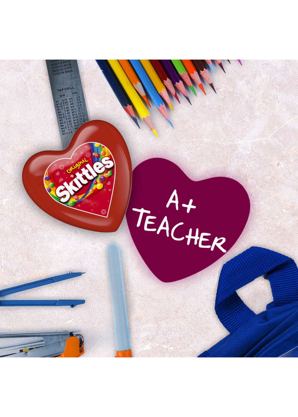 Skittles Original Candy Valentine's Heart Gift Box - Shop Candy at H-E-B