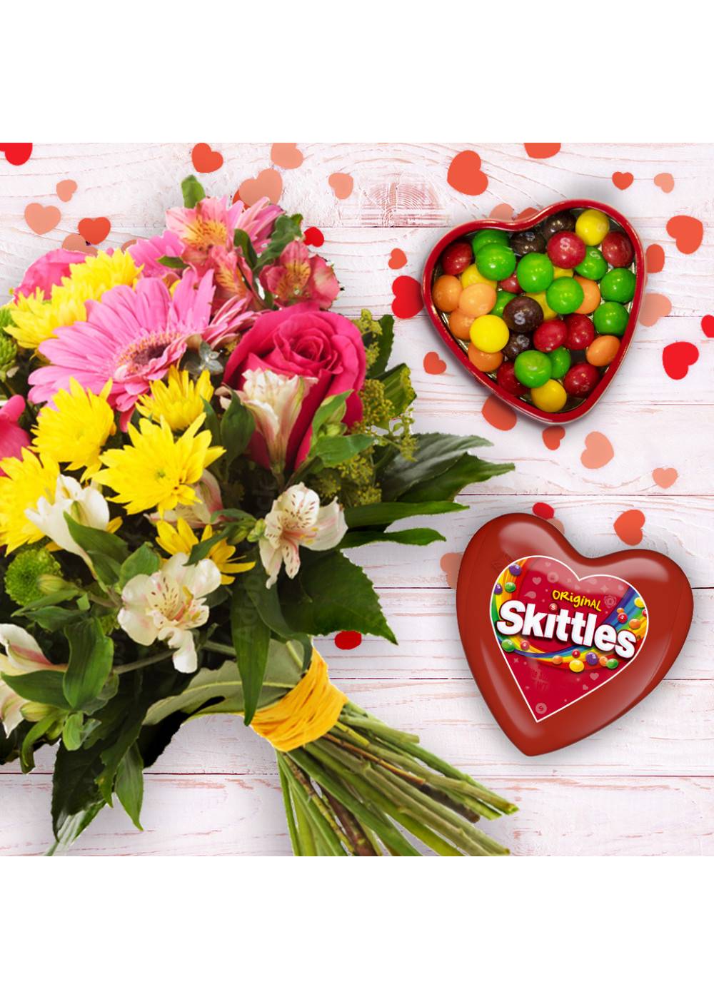 Skittles Original Candy Valentine's Heart Gift Box - Shop Candy at H-E-B
