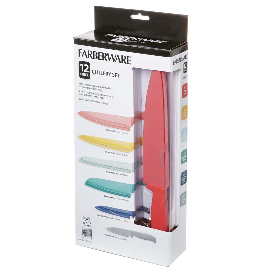 Farberware Resin Blade Set with Sheaths - Rainbow - Shop Knife sets at ...