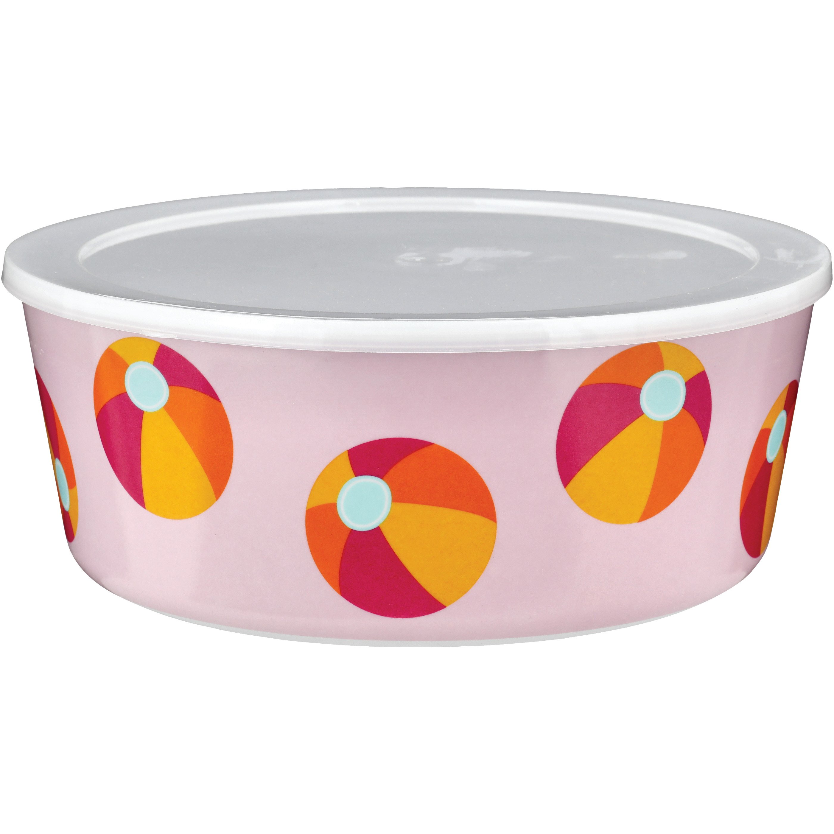Destination Holiday Beach Ball Melamine Summer Food Container with Lid ...
