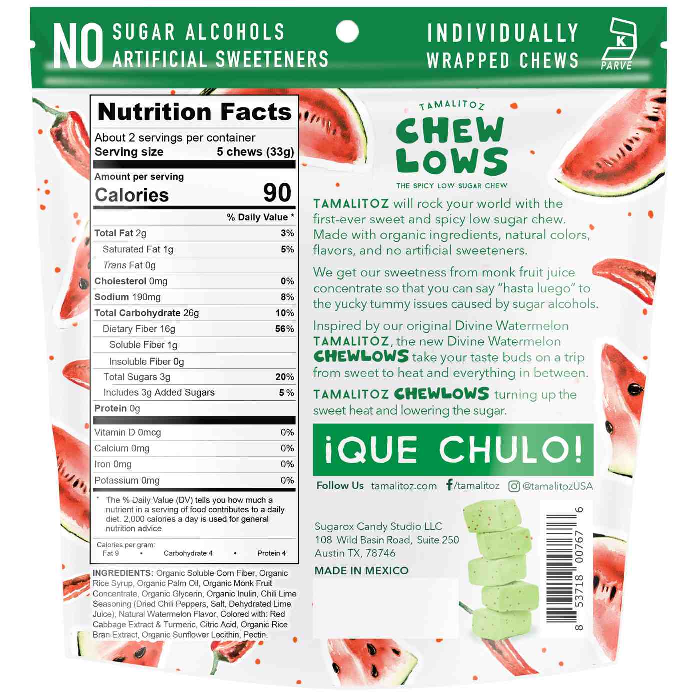 Tamalitoz ChewLows Divine Watermelon Candy - Shop Candy at H-E-B