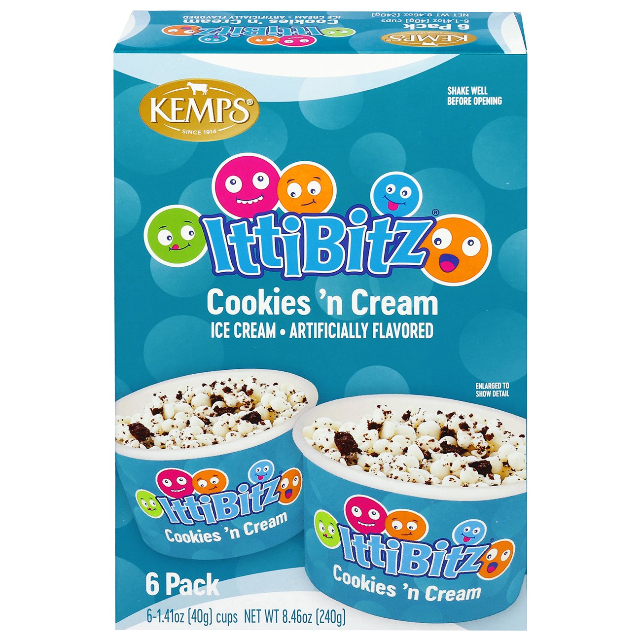 Kemps IttiBitz Cookies 'n Cream Ice Cream Cups - Shop Ice cream at H-E-B