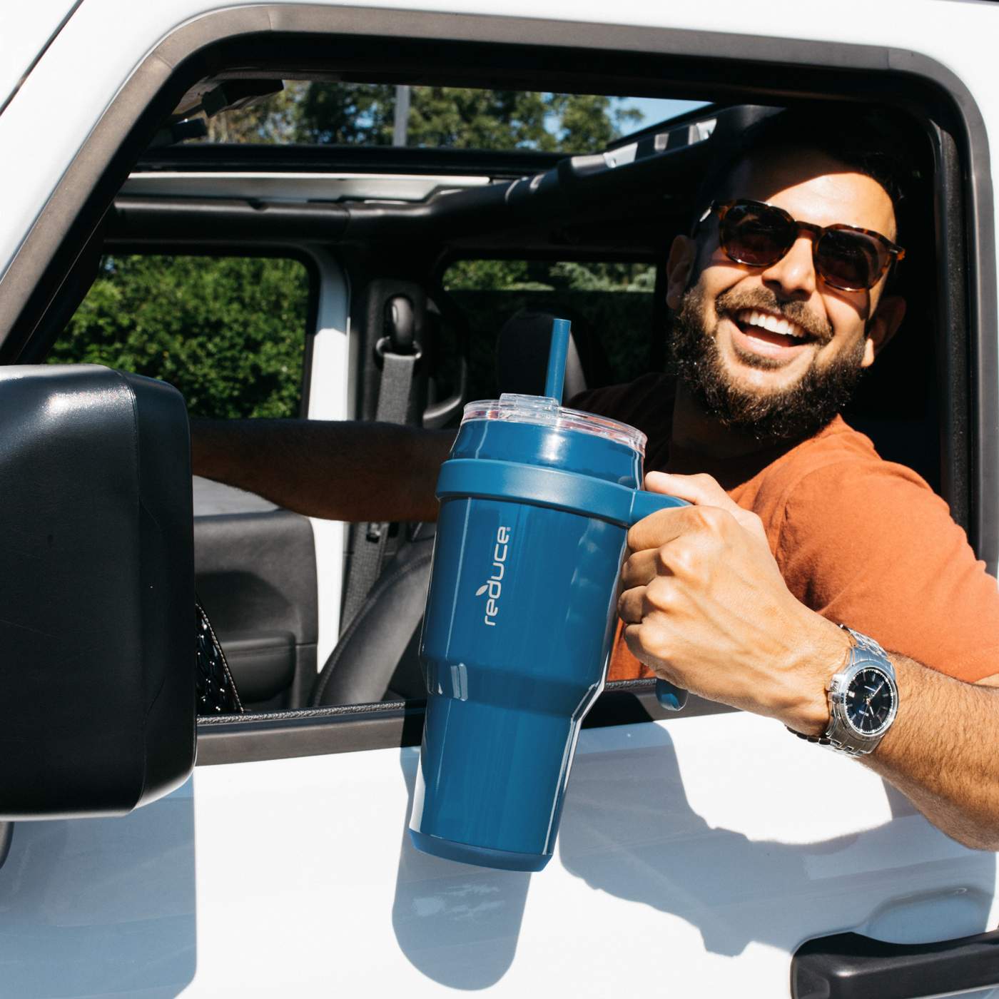 Reduce Cold1 Vacuum Insulated Stainless Steel Mug with Lid & Straw ...