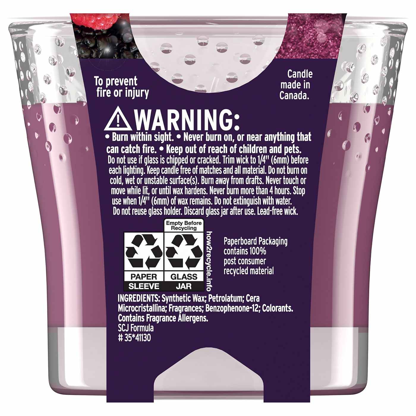 Glade Velvety Berry Bliss Candle - Shop Air Fresheners at H-E-B