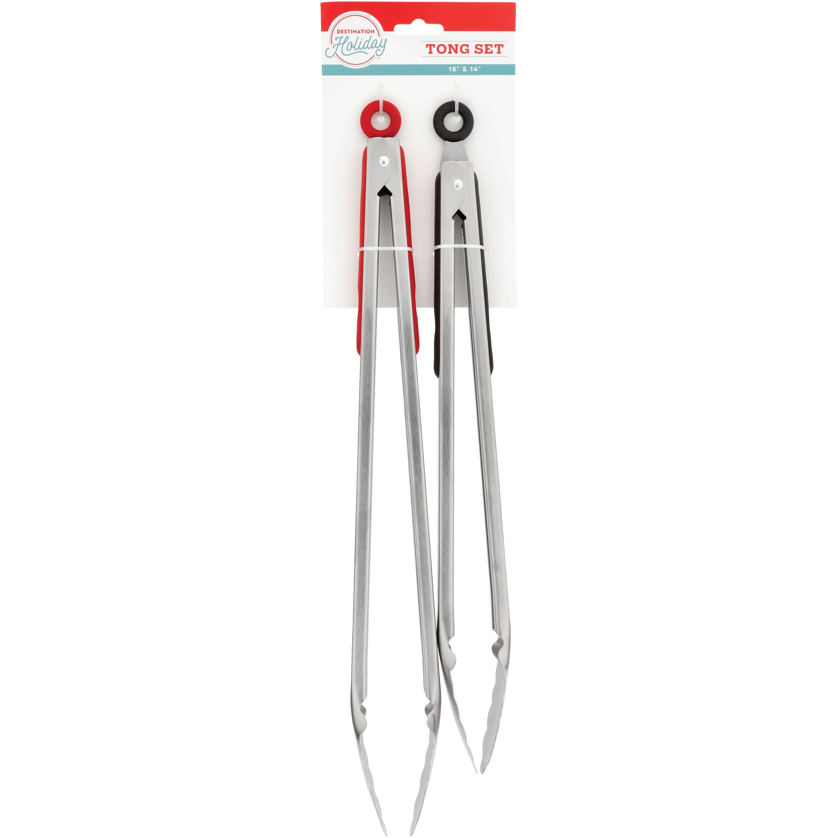 Destination Holiday Assorted Size Metal Tongs - Shop Utensils & gadgets ...