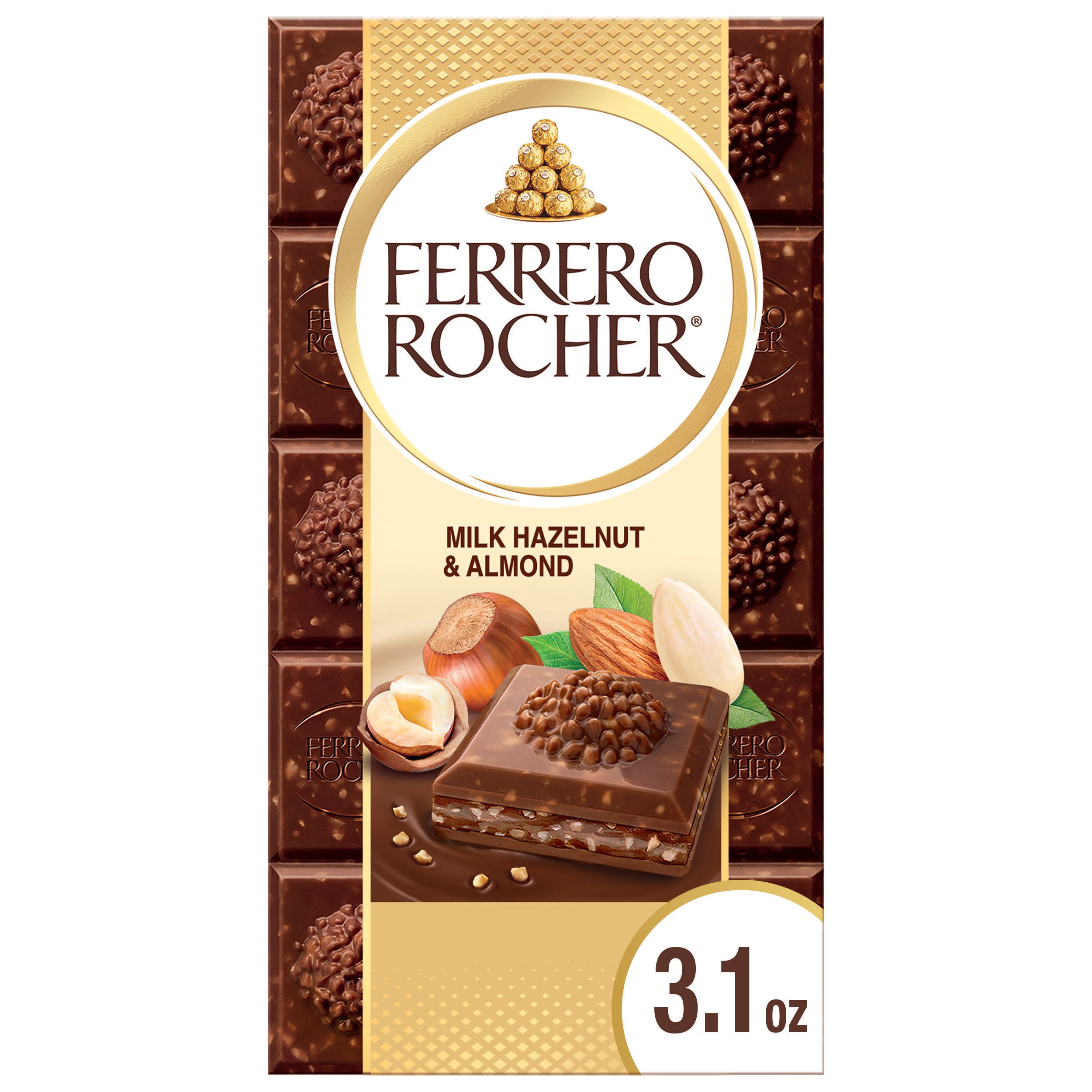 Ferrero Rocher Milk Hazelnut & Almond Chocolate Bar - Shop Candy at H-E-B