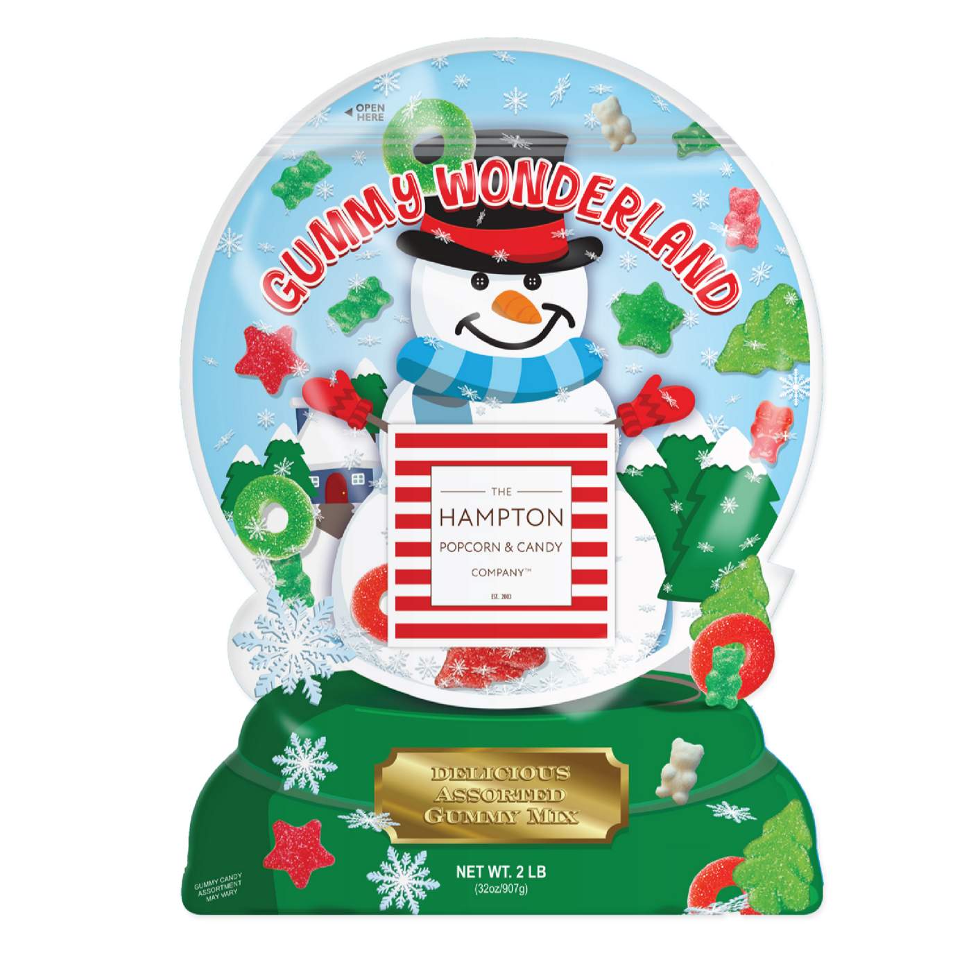 The Hampton Popcorn & Candy Co Assorted Gummy Wonderland Mix Christmas ...
