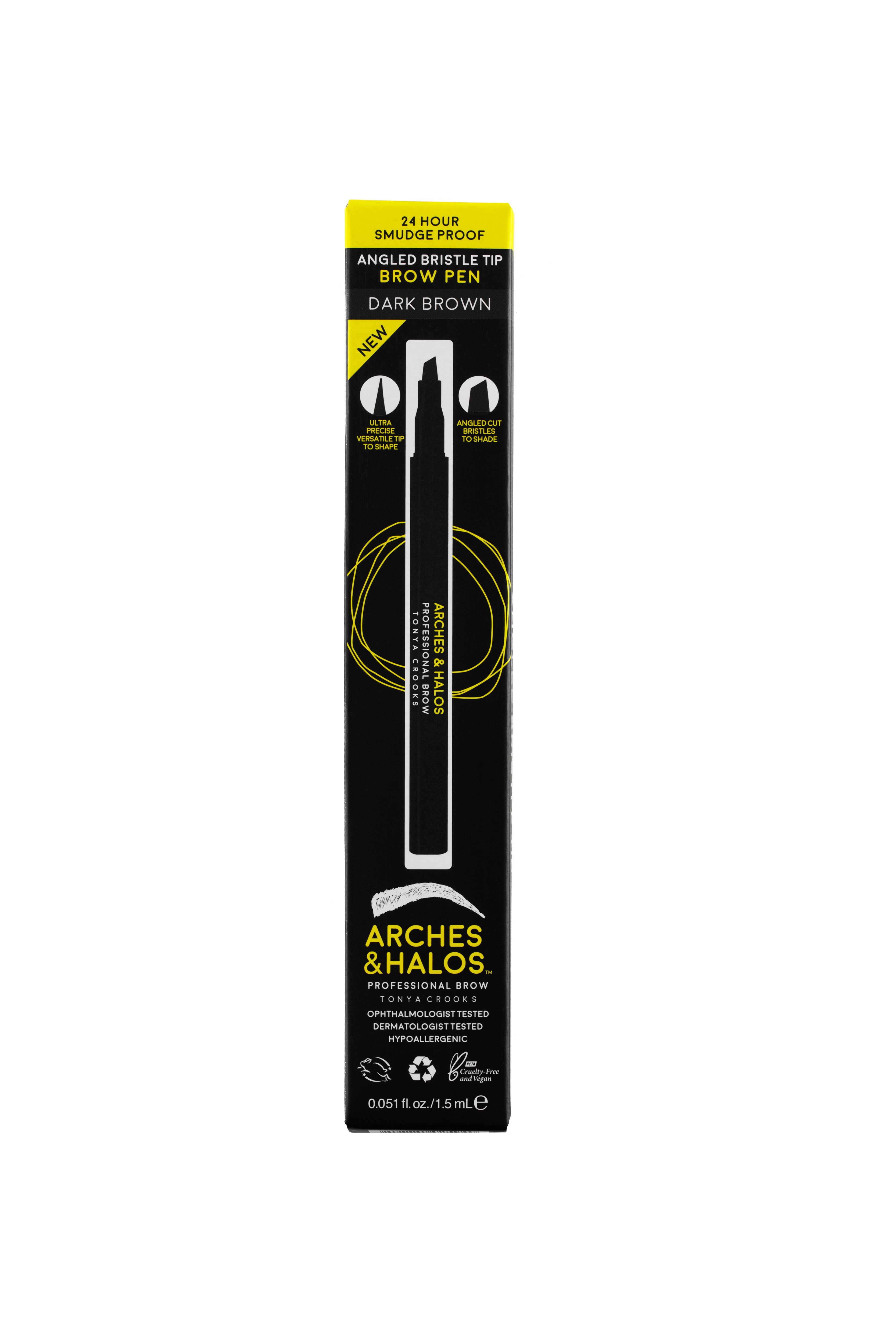 Arches & Halos Angled Brow Pen Bristle Tip - Dark Brown - Shop Brow ...