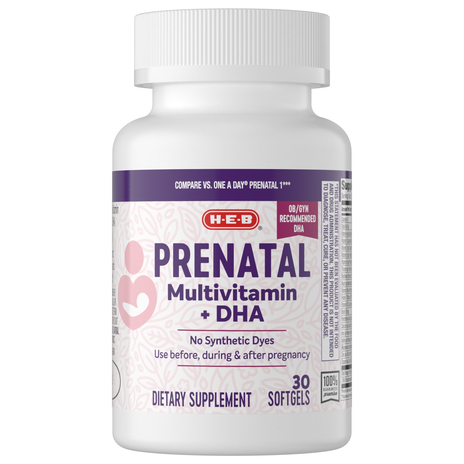 H-E-B Prenatal Multivitamin + DHA Supplement Softgels - Shop ...