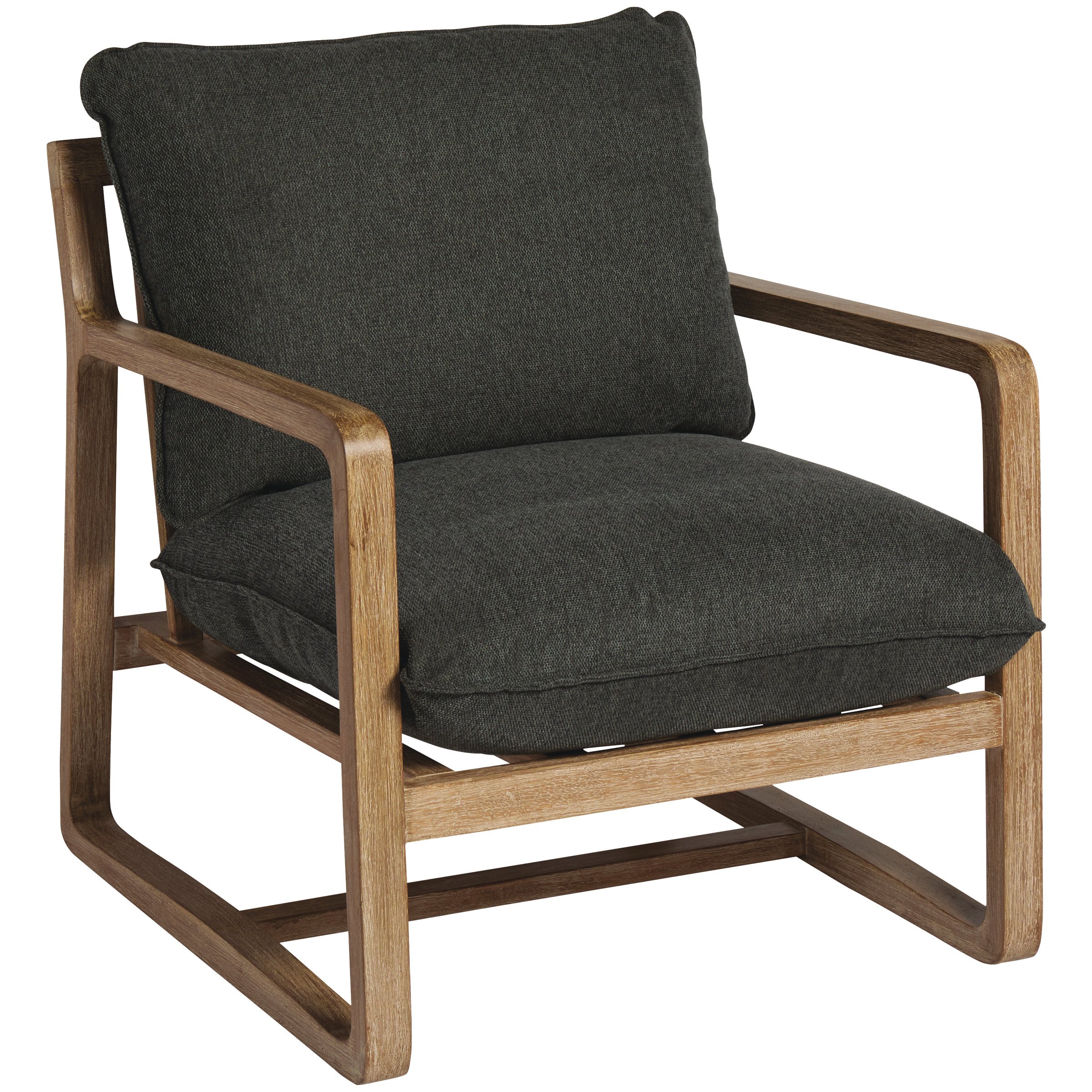 Haven + Key Rubberwood Frame Lounge Chair - Gray Cushion - Shop ...