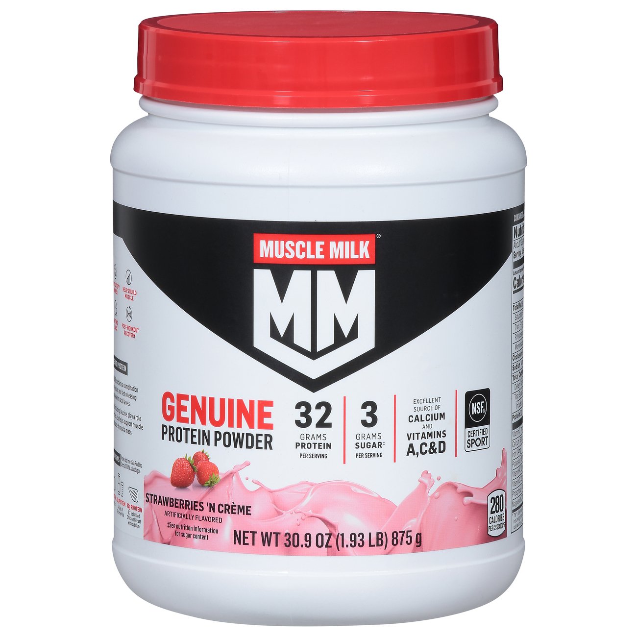 Muscle Milk Genuine 32g Protein Powder - Strawberries 'N Creme - Shop ...
