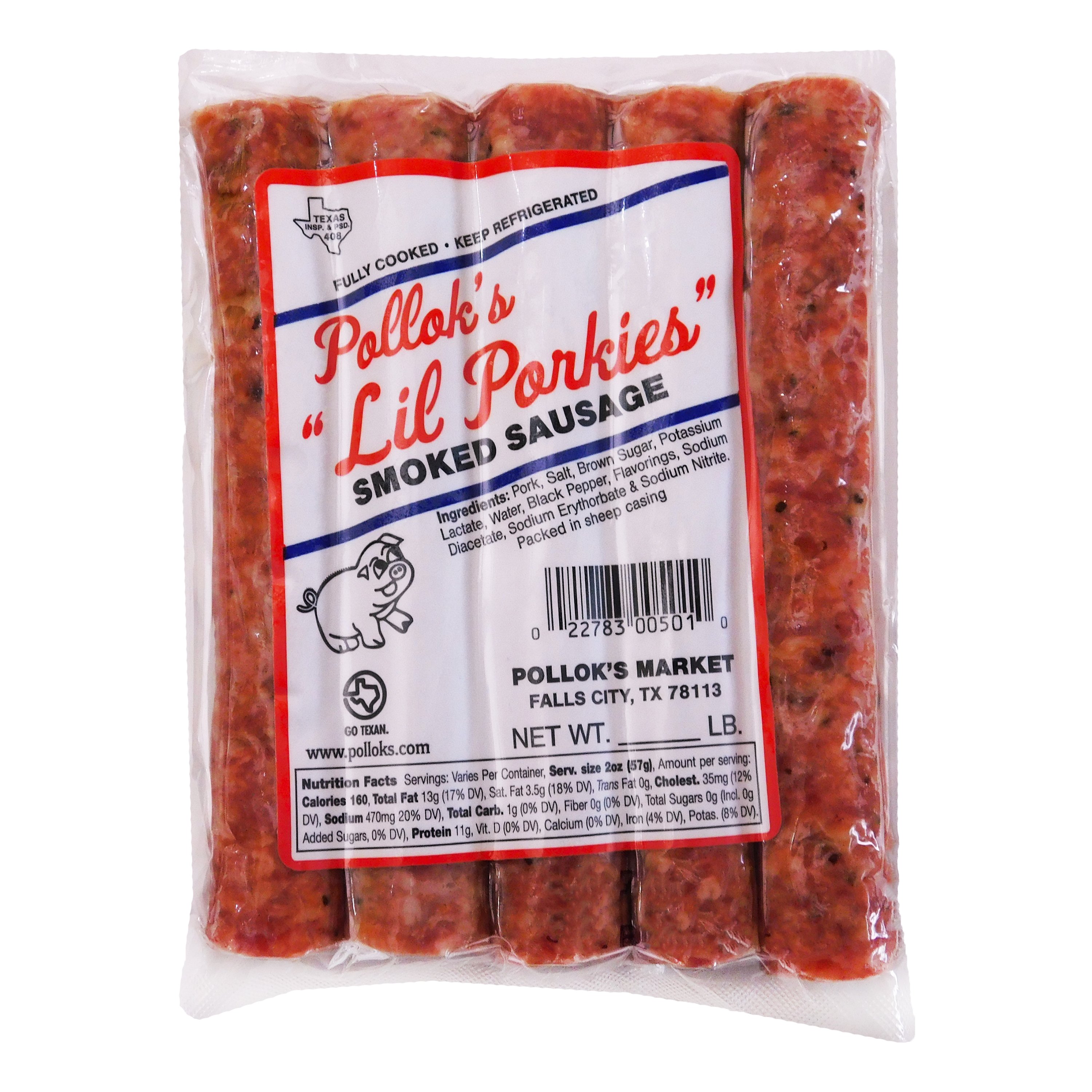 Pollok's Lil Porkies Smoked Sausage - Shop Sausage at H-E-B