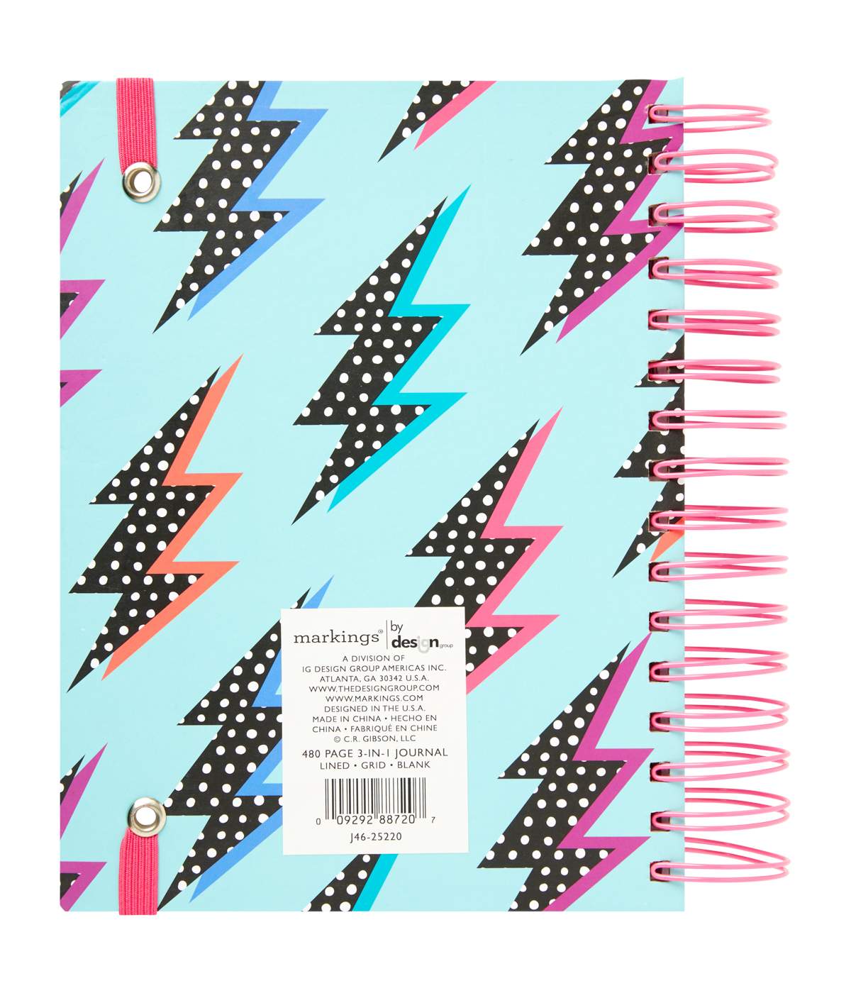 C.R. Gibson Lightning Bolt 3-in-1 Wire Tabbed Journal - Shop Notebooks ...