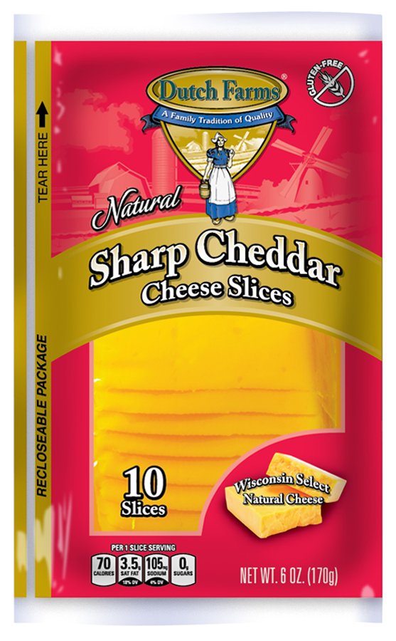 Dutch Farms Sharp Cheddar Cheese Slices, 6 oz | Central Market - Really ...