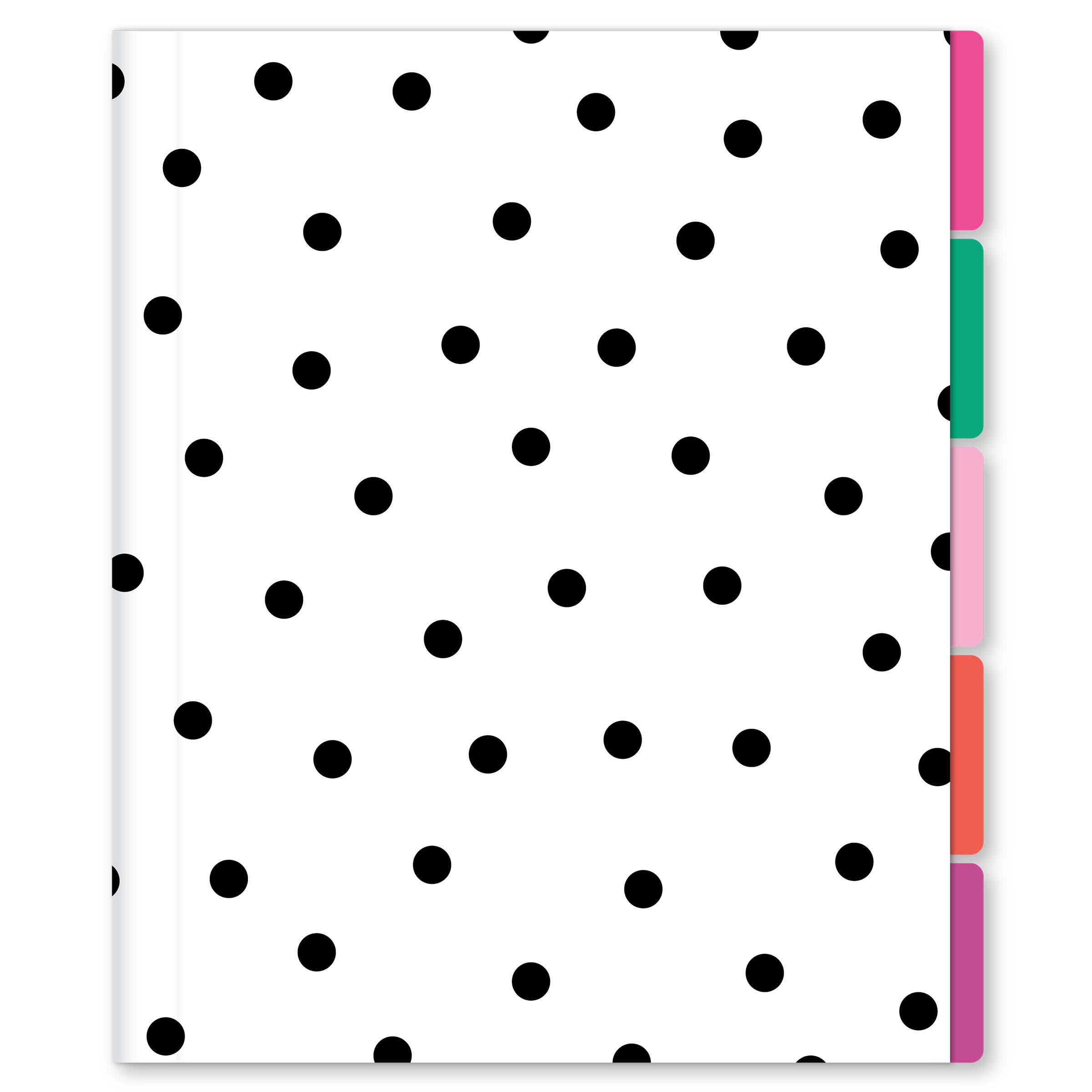 C.R. Gibson Polka Dot Twin Wire 5-Tab Lined Journal - Shop Notebooks at ...