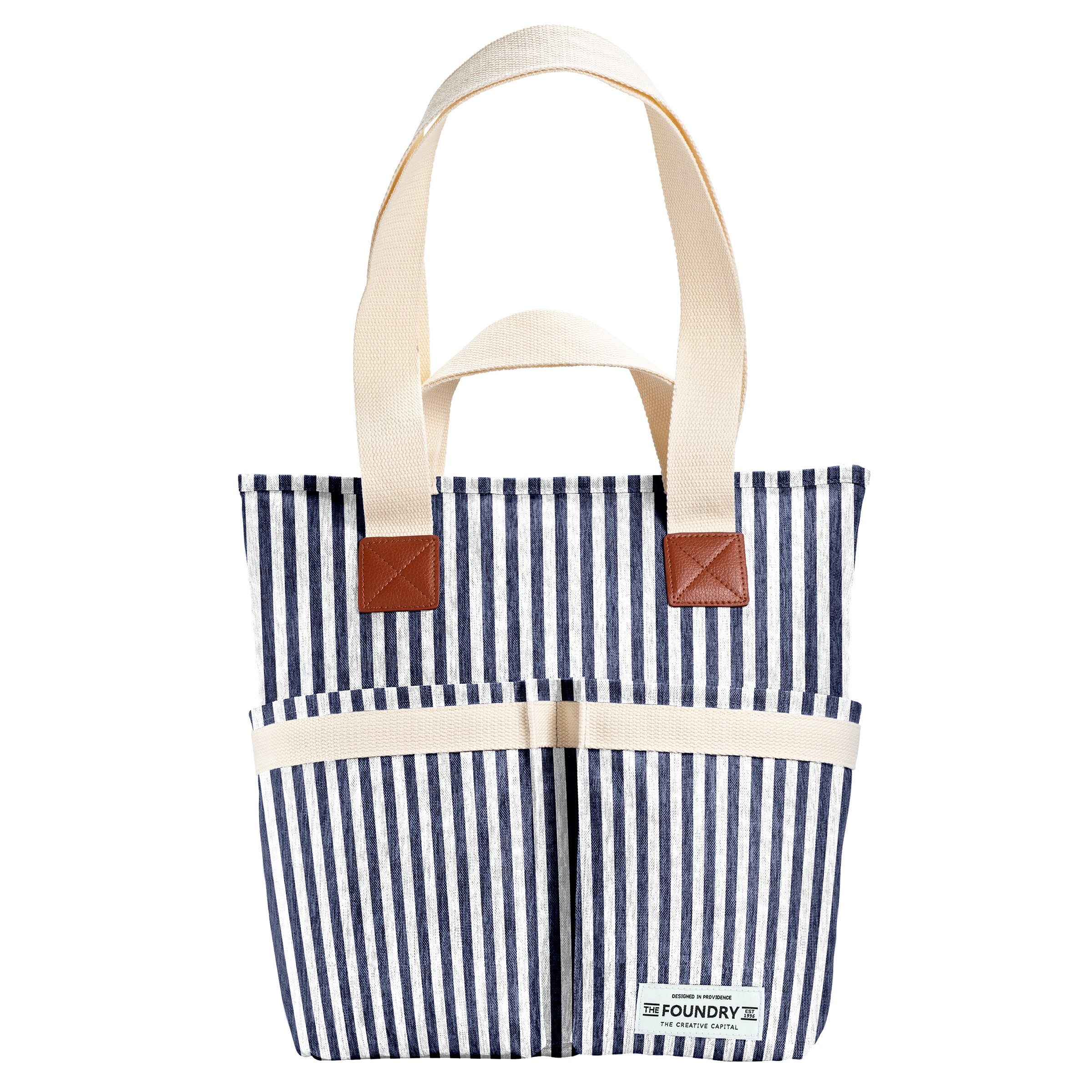 Fit + Fresh Foundry Collection Insulated Cooler Tote - Navy Stripe ...