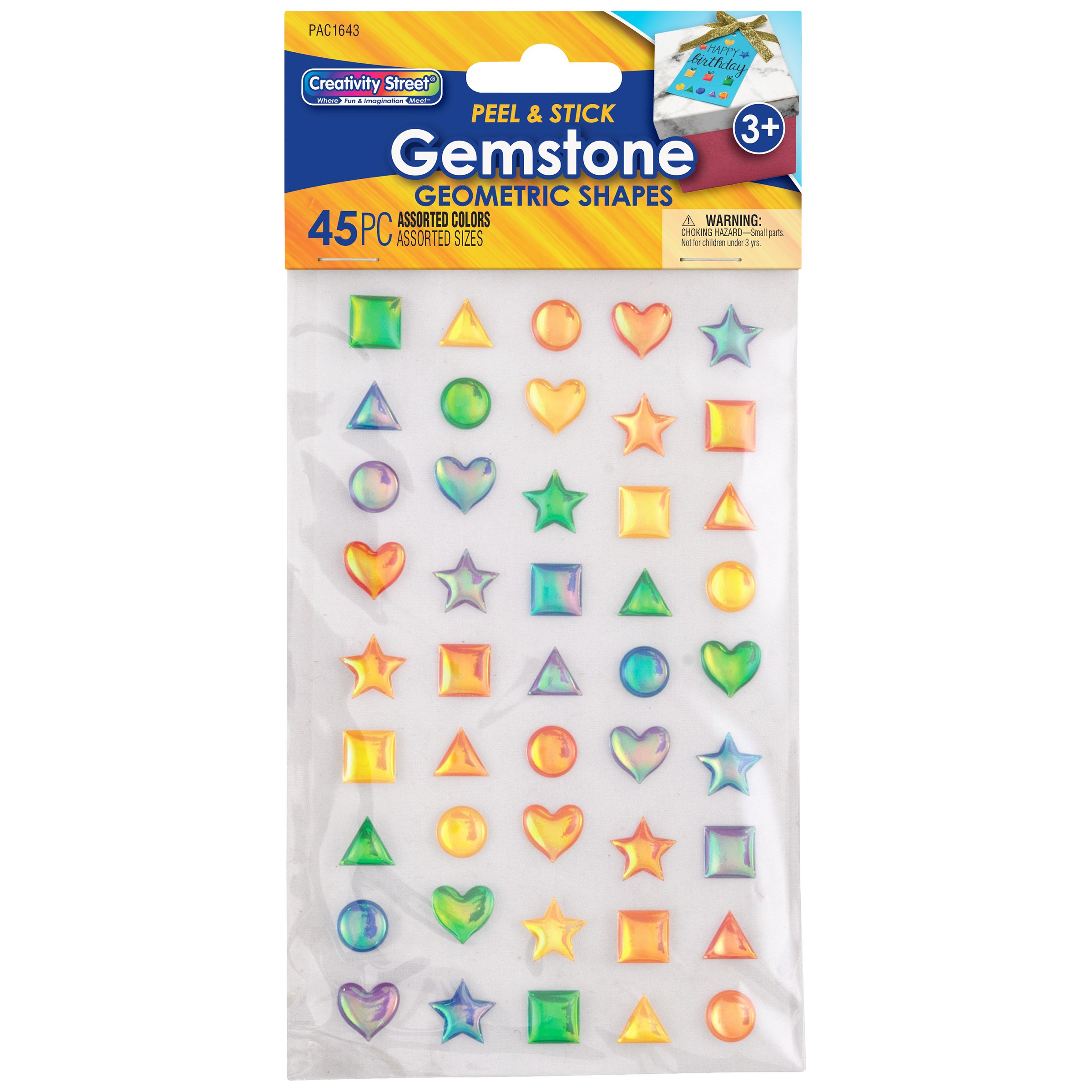 Creativity Street 3D Peel & Stick Gemstone Geometric Shapes - Shop ...
