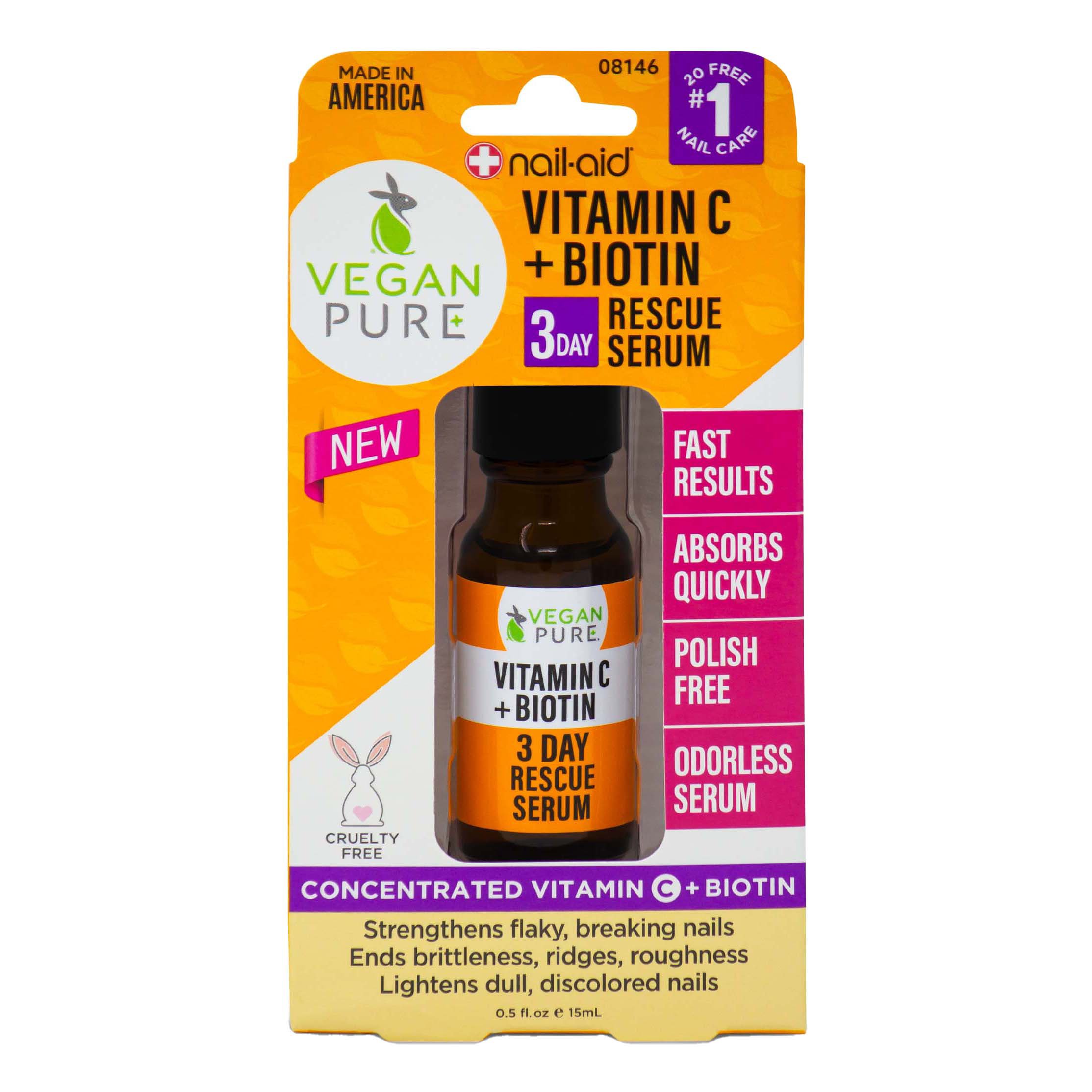 Vegan Pure Nail-Aid Vitamin C + Biotin Rescue Serum - Shop Treatments ...