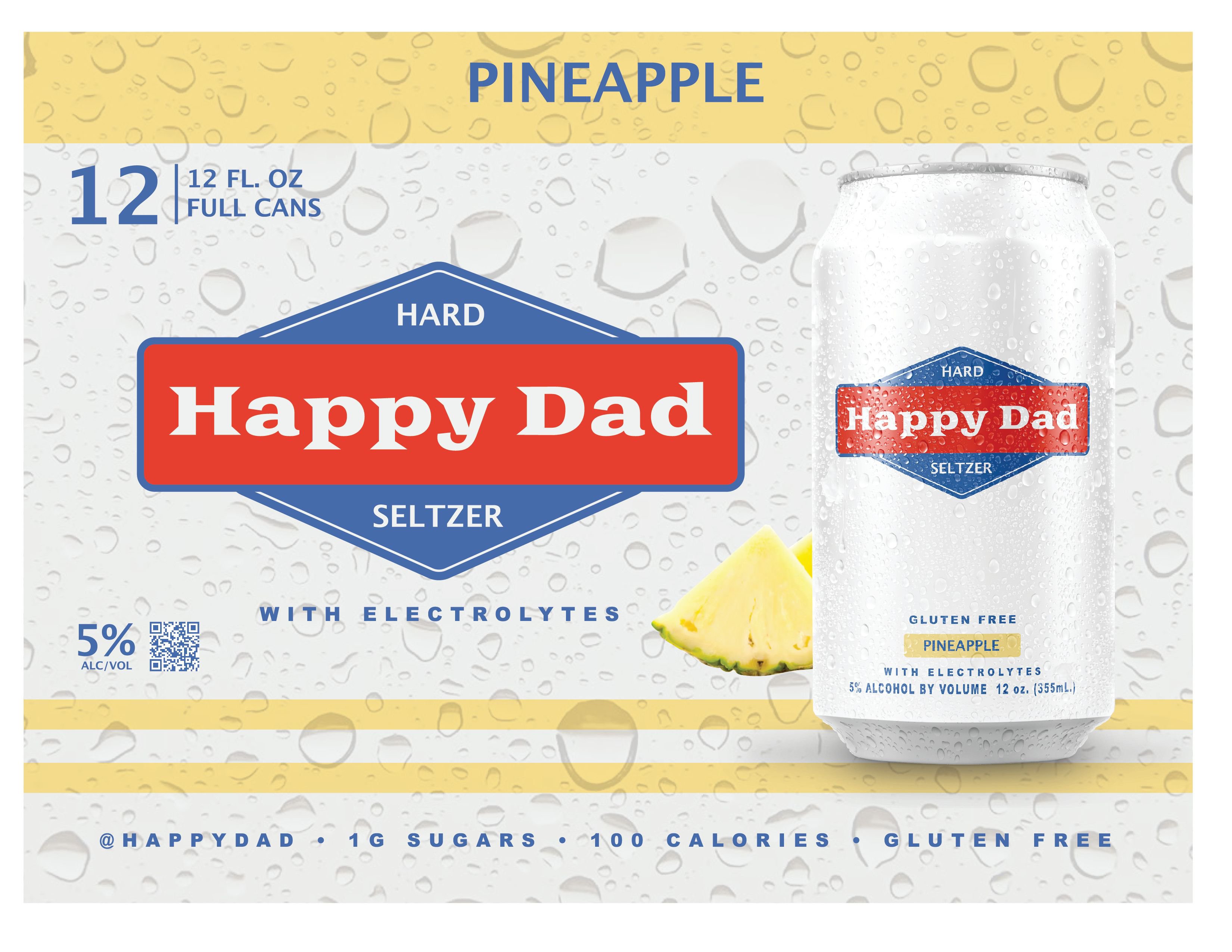 Happy Dad Pineapple Hard Seltzer 12 oz Cans - Shop Malt beverages ...