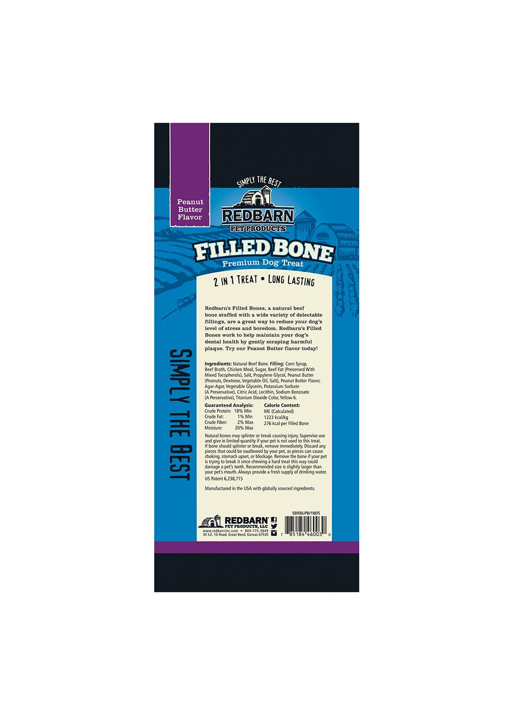 Red Barn Peanut Butter Filled Large Bone Dog Treat - Shop Bones ...