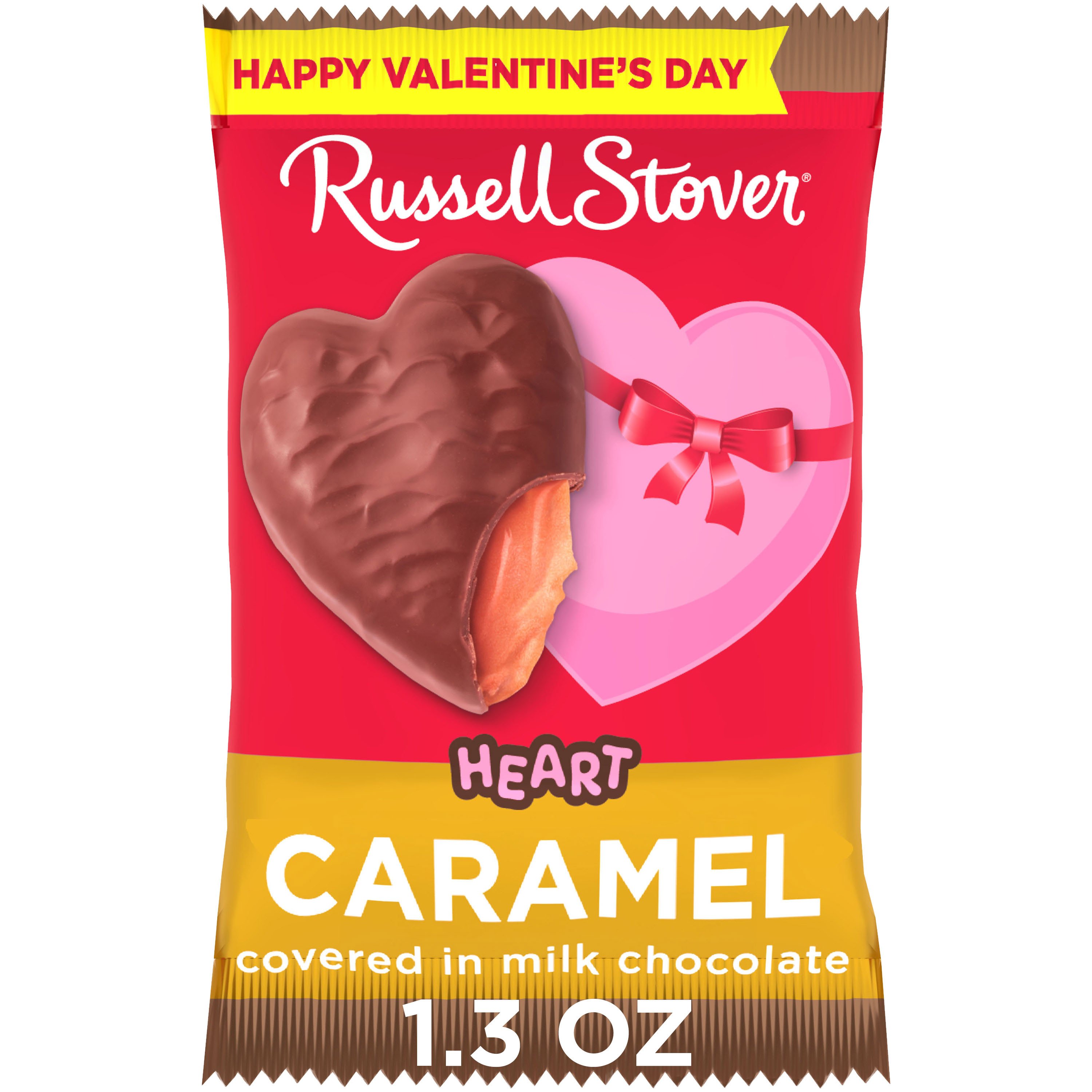Russell Stover Milk Chocolate Caramel Heart Valentine's Candy - Shop ...
