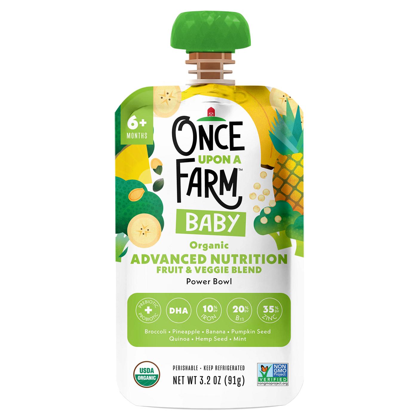 Once Upon a Farm Organic Advanced Nutrition Pouch - Power Bowl - Shop ...