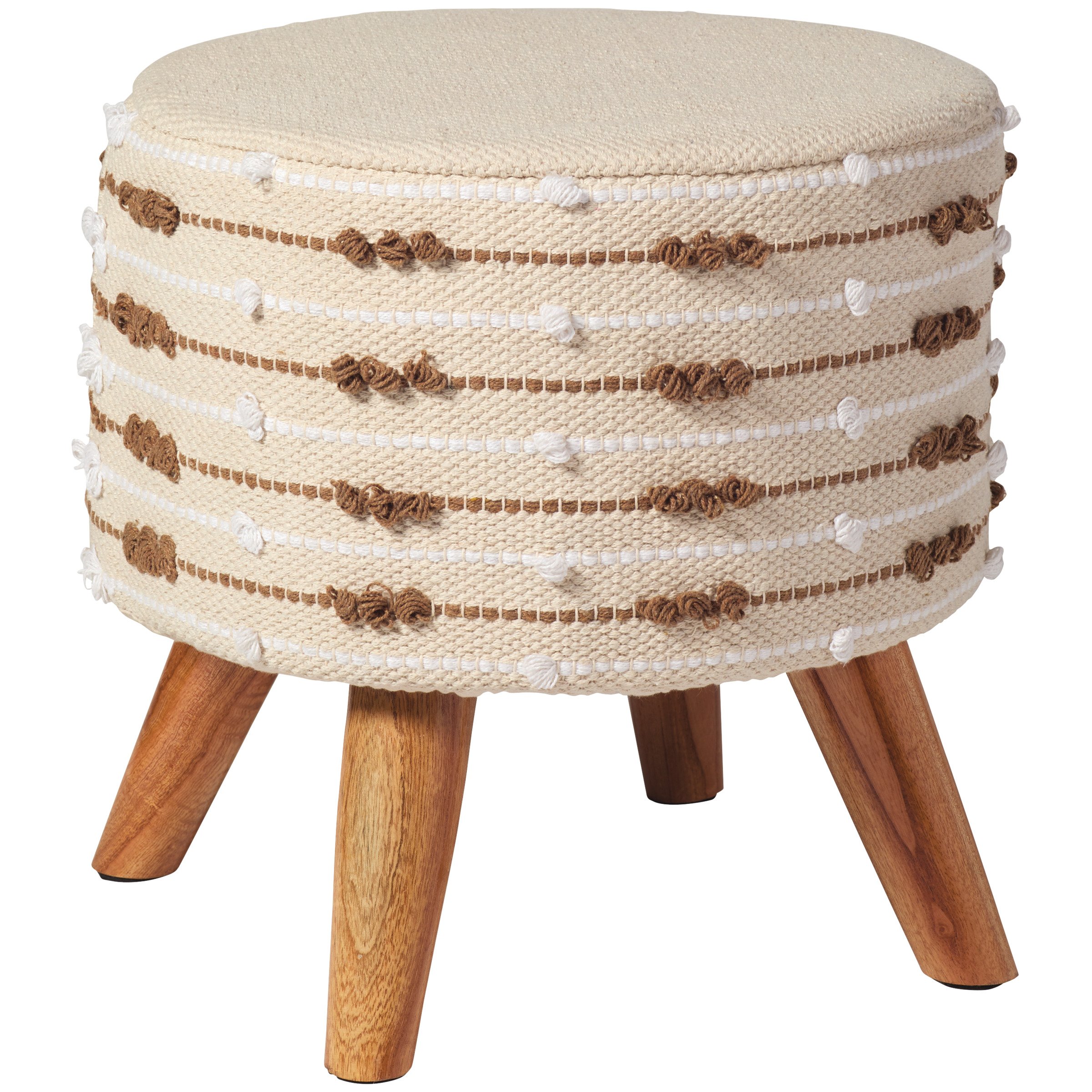 Haven + Key Textured Round Pouf Footstool - Shop Seasonal decor at H-E-B