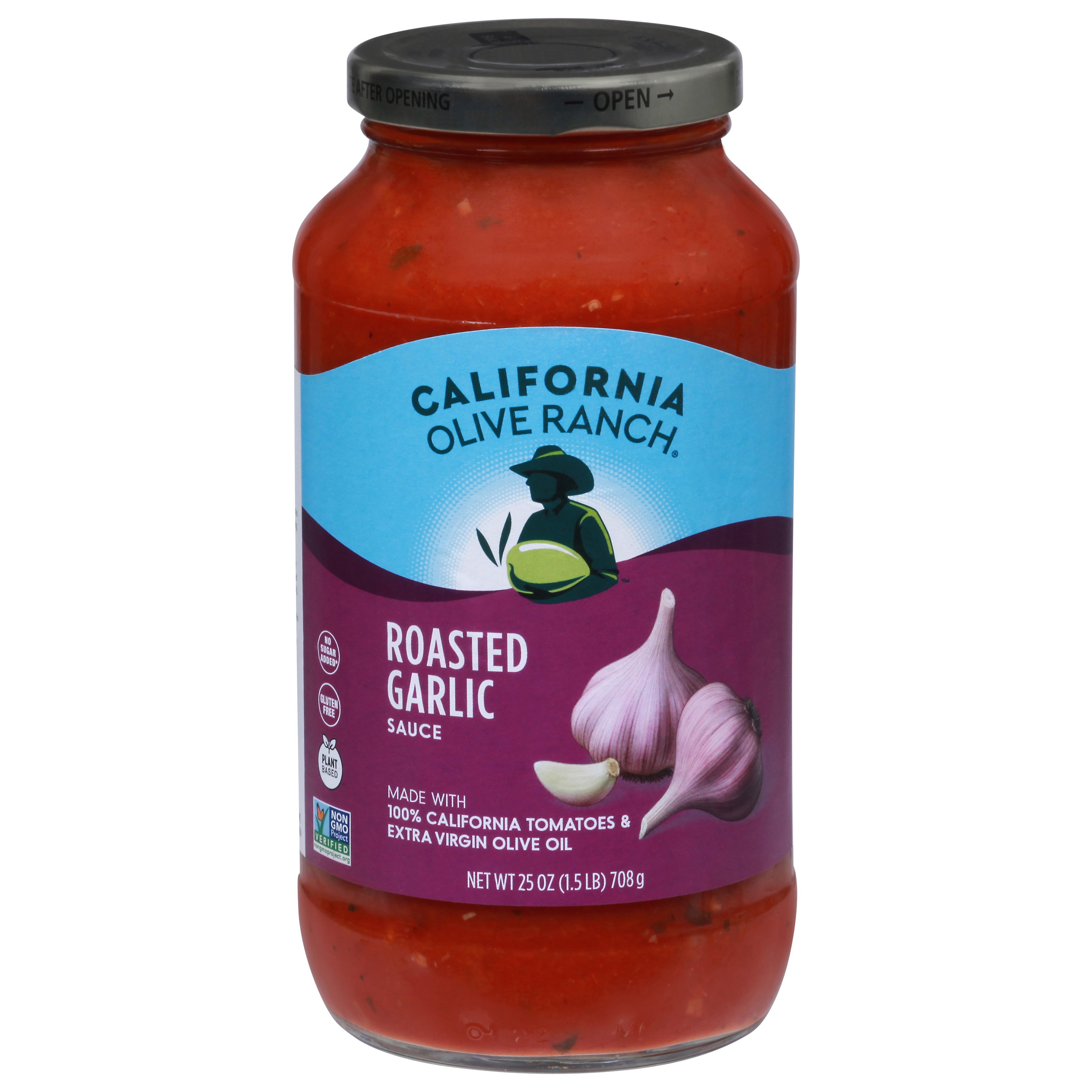 California Olive Ranch Roasted Garlic Pasta Sauce - Shop Pasta sauces ...