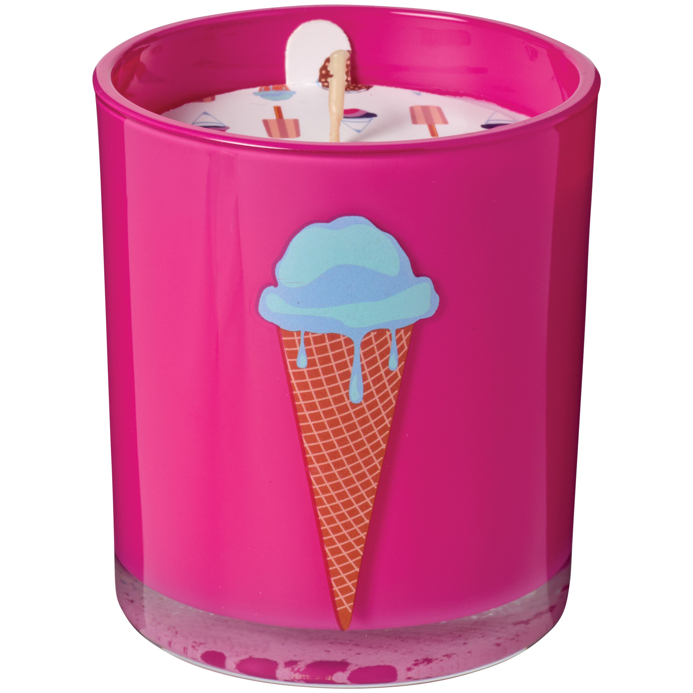 Destination Holiday Raspberry Scented Ice Cream Summer Pink Glass ...