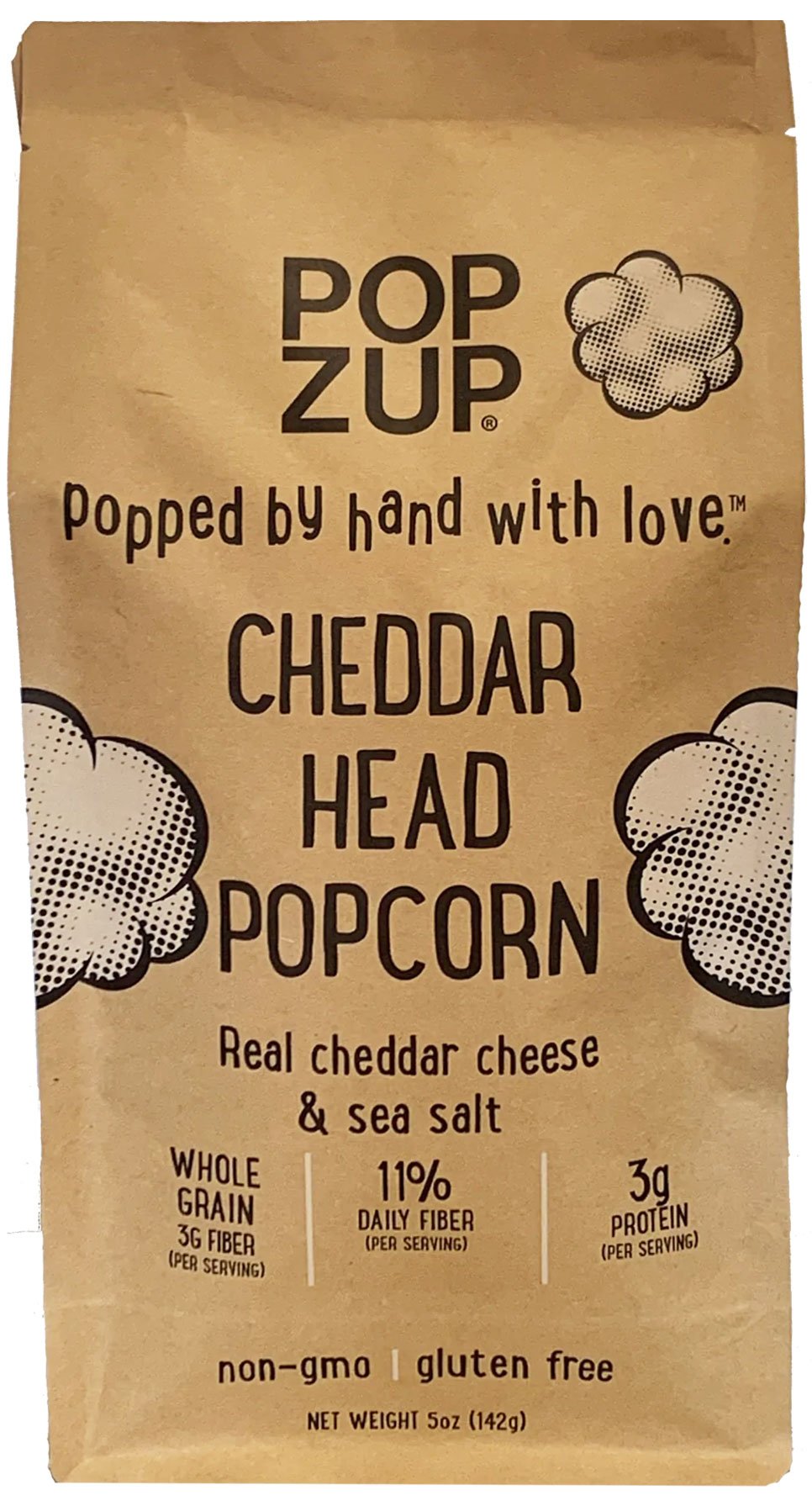 Popzup Cheddar Head Popcorn, 5 oz | Central Market - Really Into Food