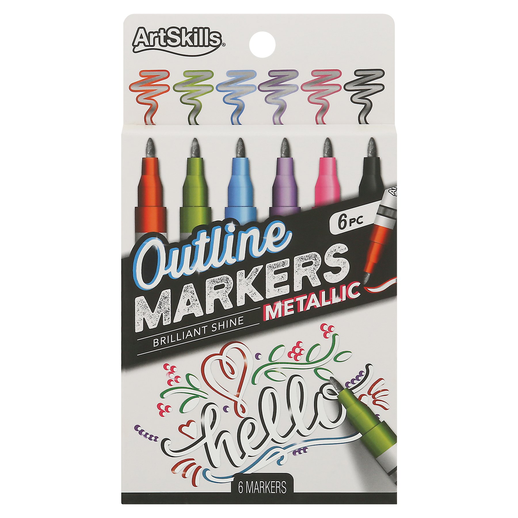 ArtSkills Brilliant Shine Outline Metallic Markers - Shop Markers at H-E-B