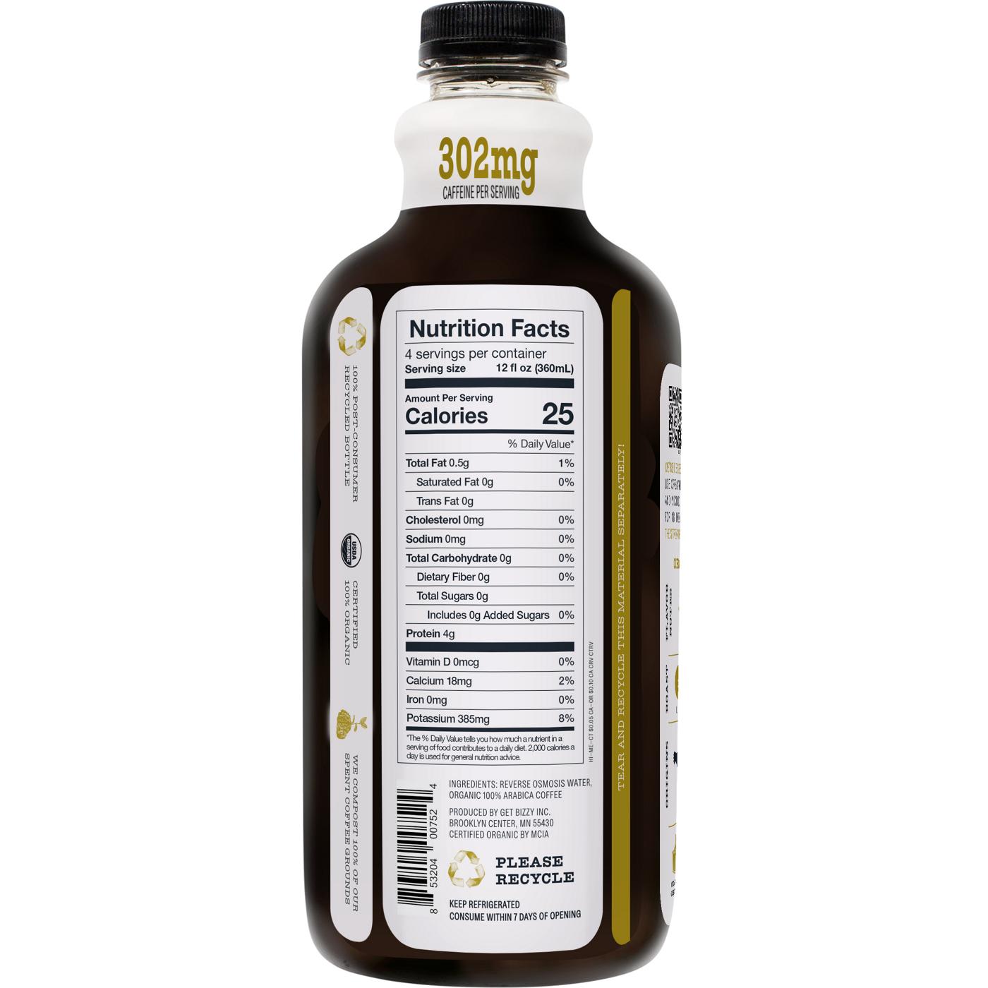 Bizzy Organic Light Roast Unsweetened Cold Brew Coffee - Shop Coffee at ...