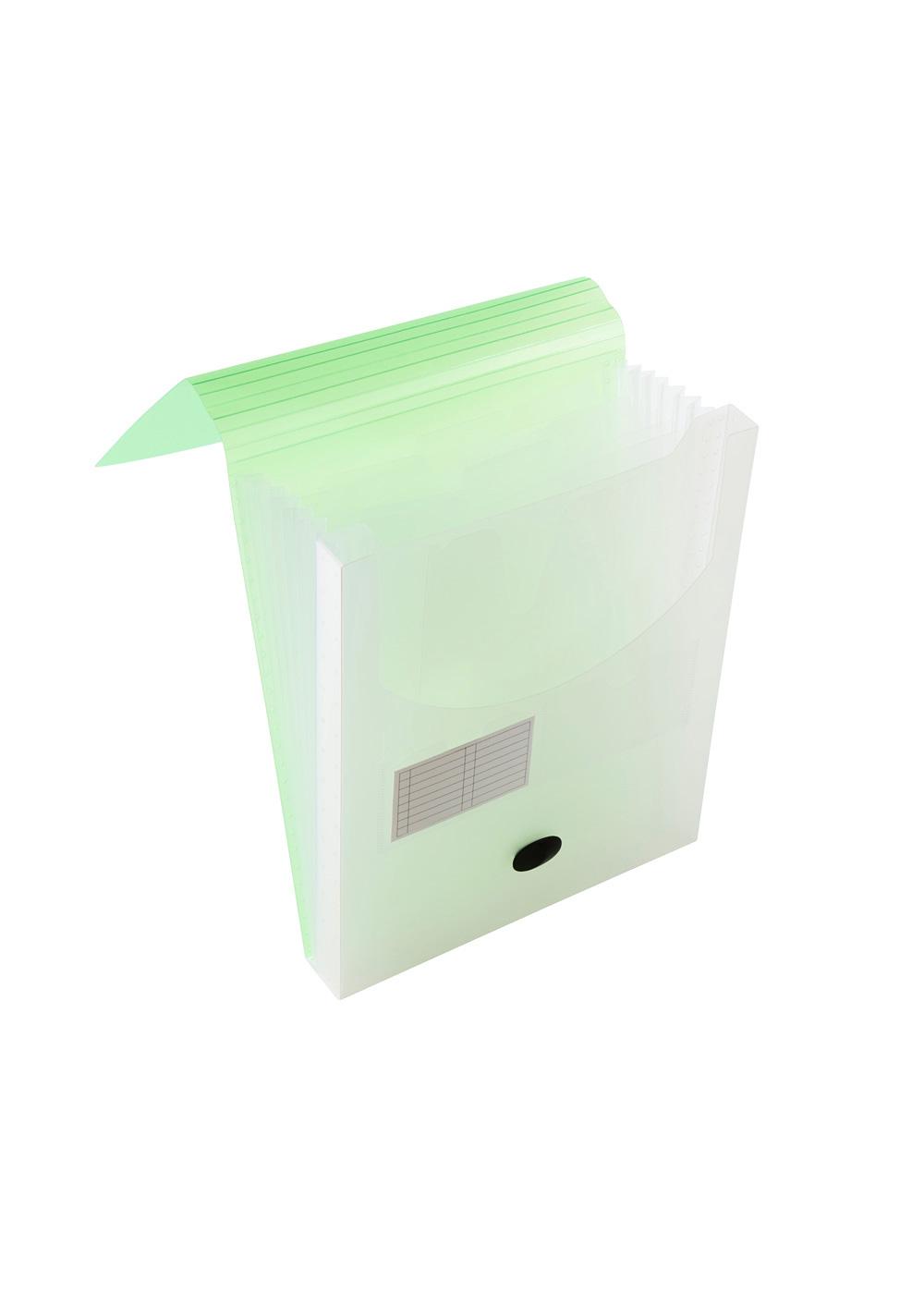 Filexec Vertical 6 Pocket Poly Expanding File - Green - Shop Folders at ...
