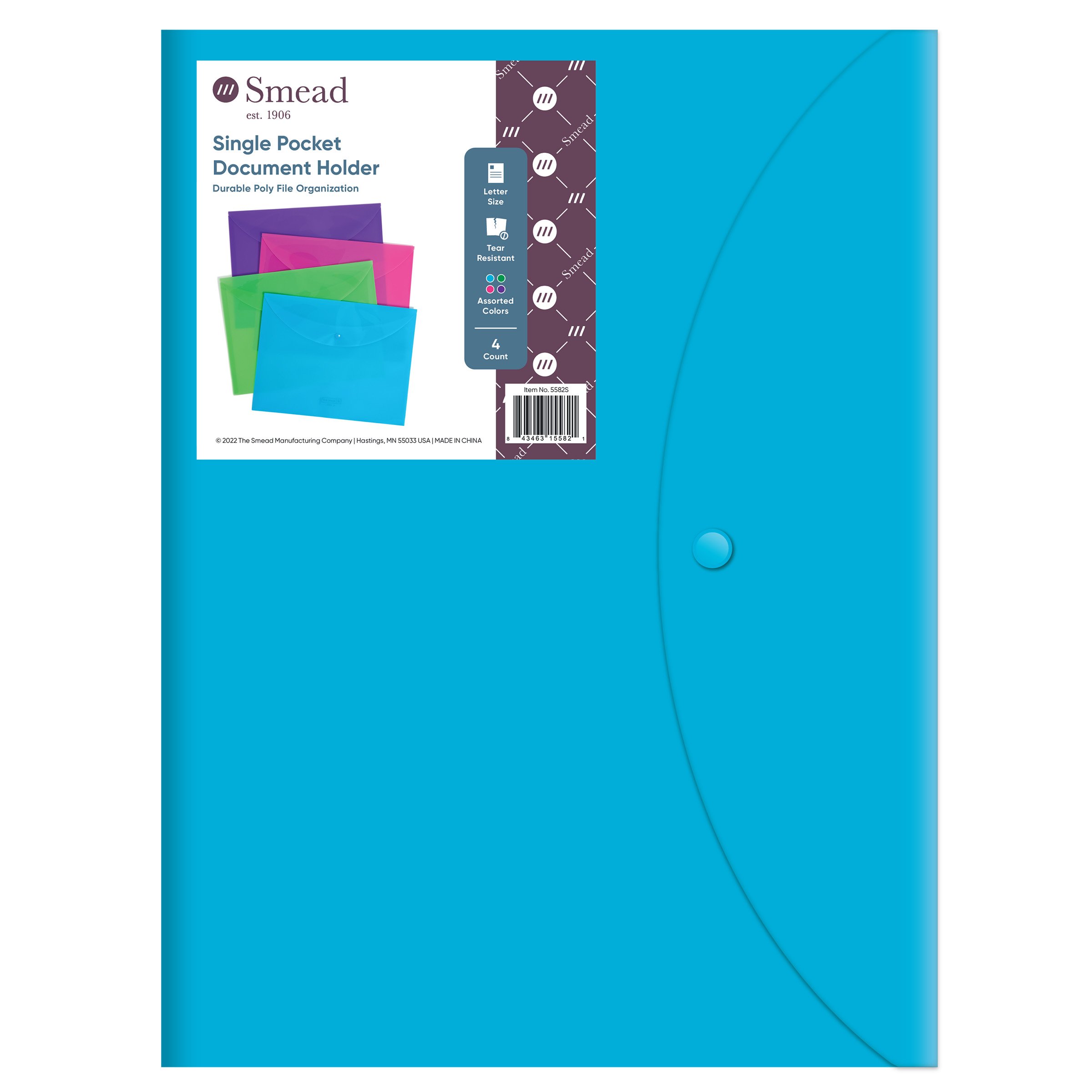 Smead Assorted Single Pocket Document Holders, 4 pk - Shop Folders at H-E-B