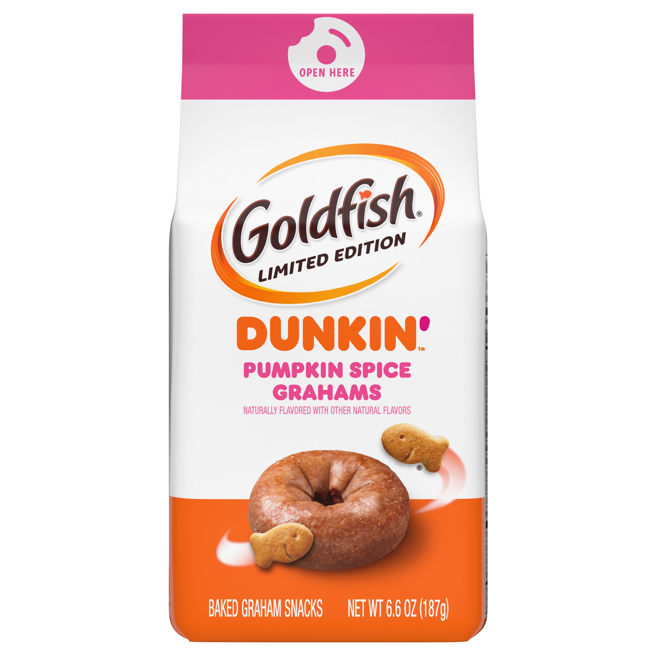 Pepperidge Farm Goldfish Dunkin' Pumpkin Spice Baked Graham Snacks ...