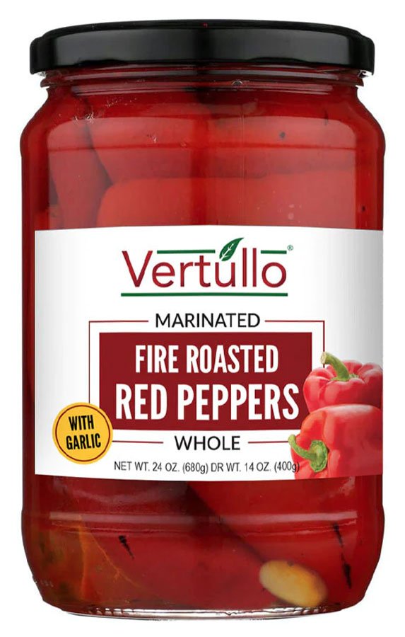 Vertullo Fire Roasted Red Peppers w/Garlic, 24 oz | Central Market ...