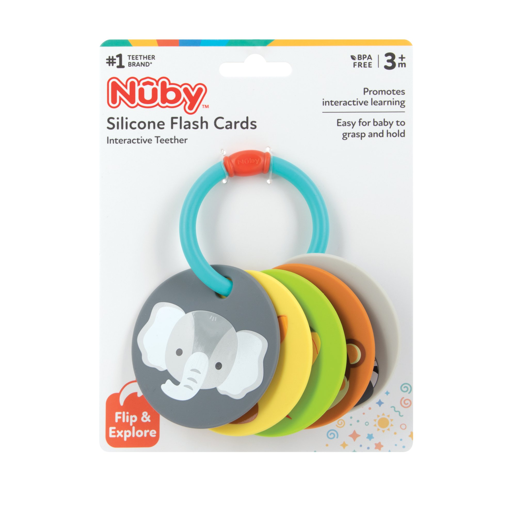 Nuby Silicone Flash Cards Interactive Teether - Shop Teething at H-E-B