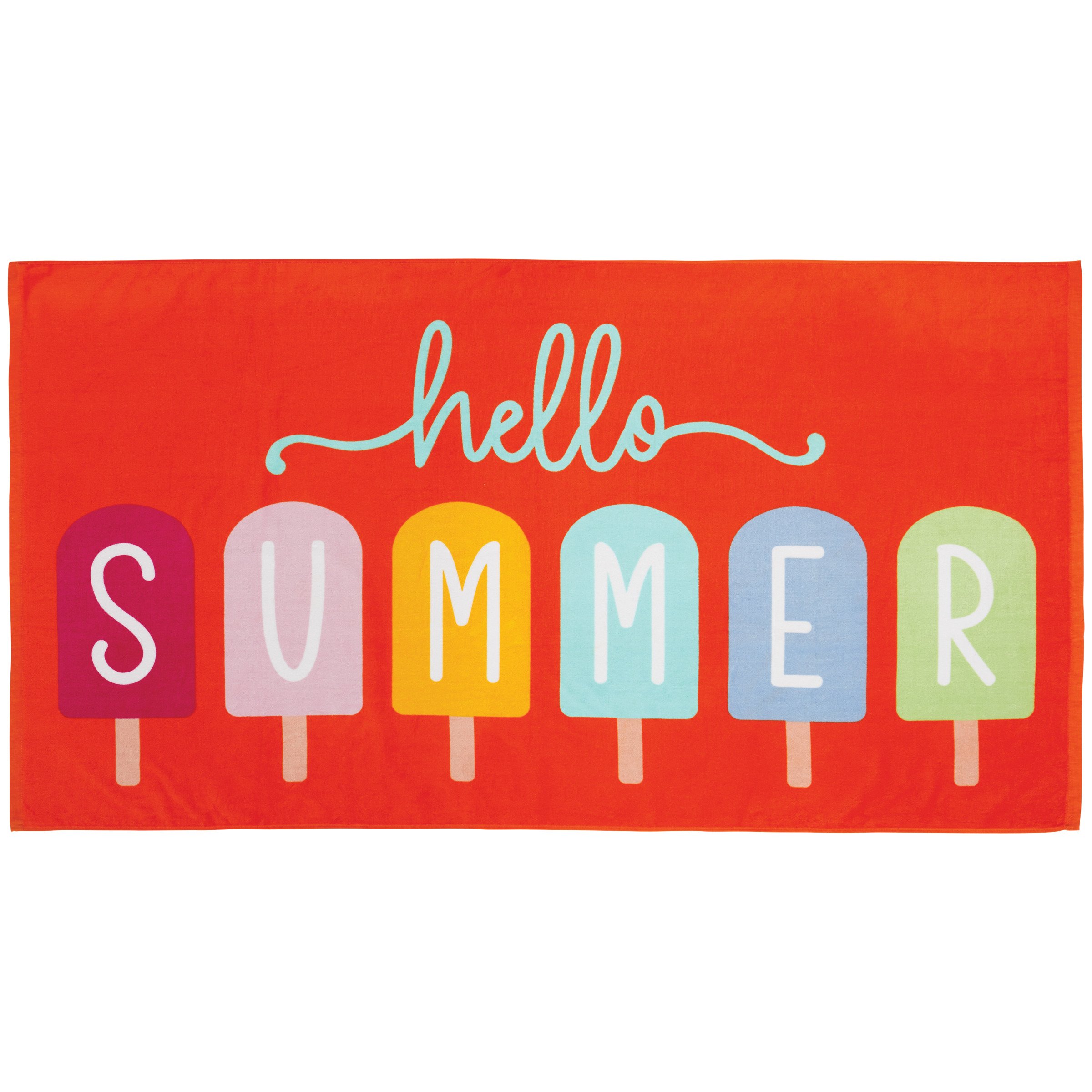 Destination Holiday Hello Summer Popsicles Beach Towel - Shop Towels ...