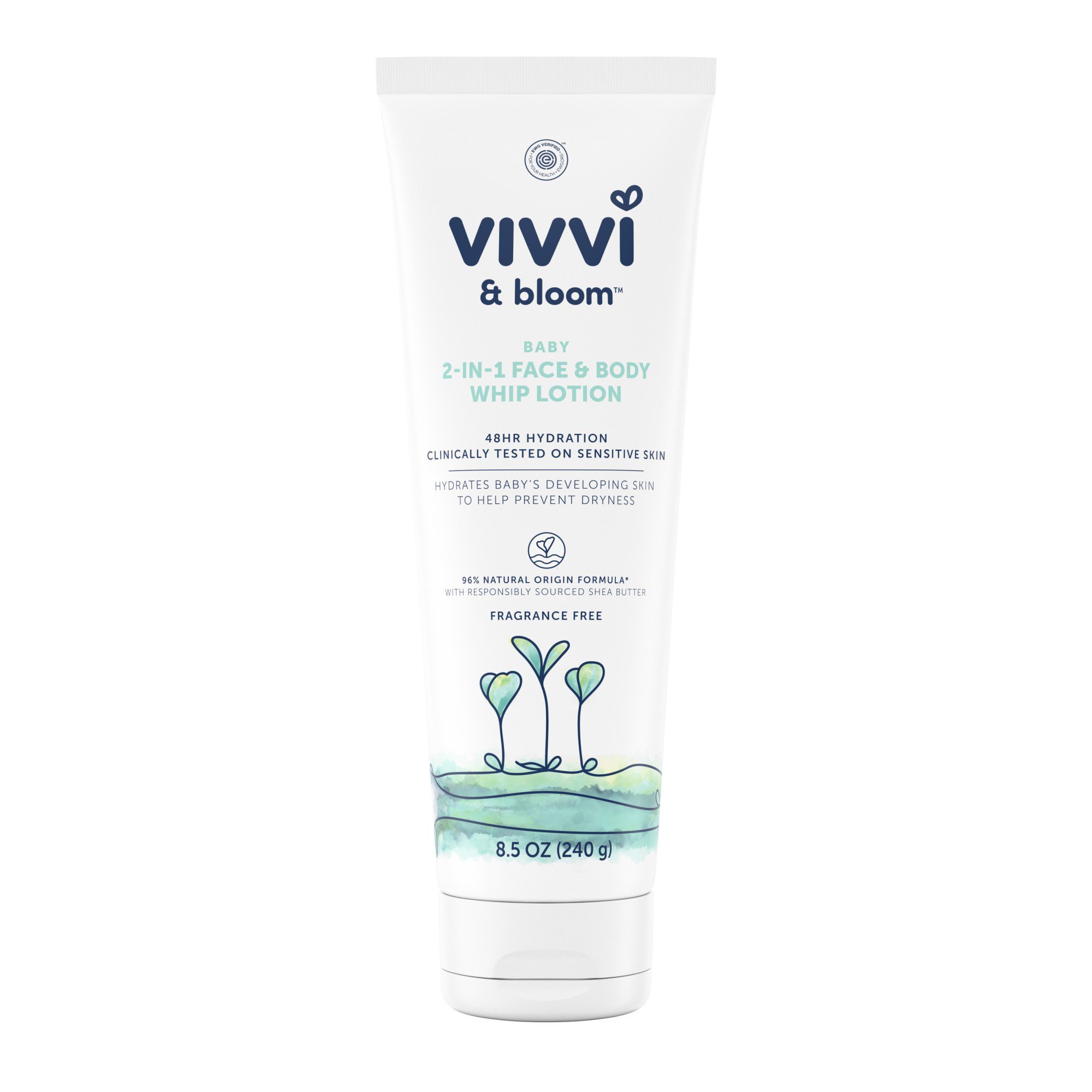 Vivvi & Bloom 2-in-1 Baby Face & Body Whip Lotion, Fragrance-Free ...