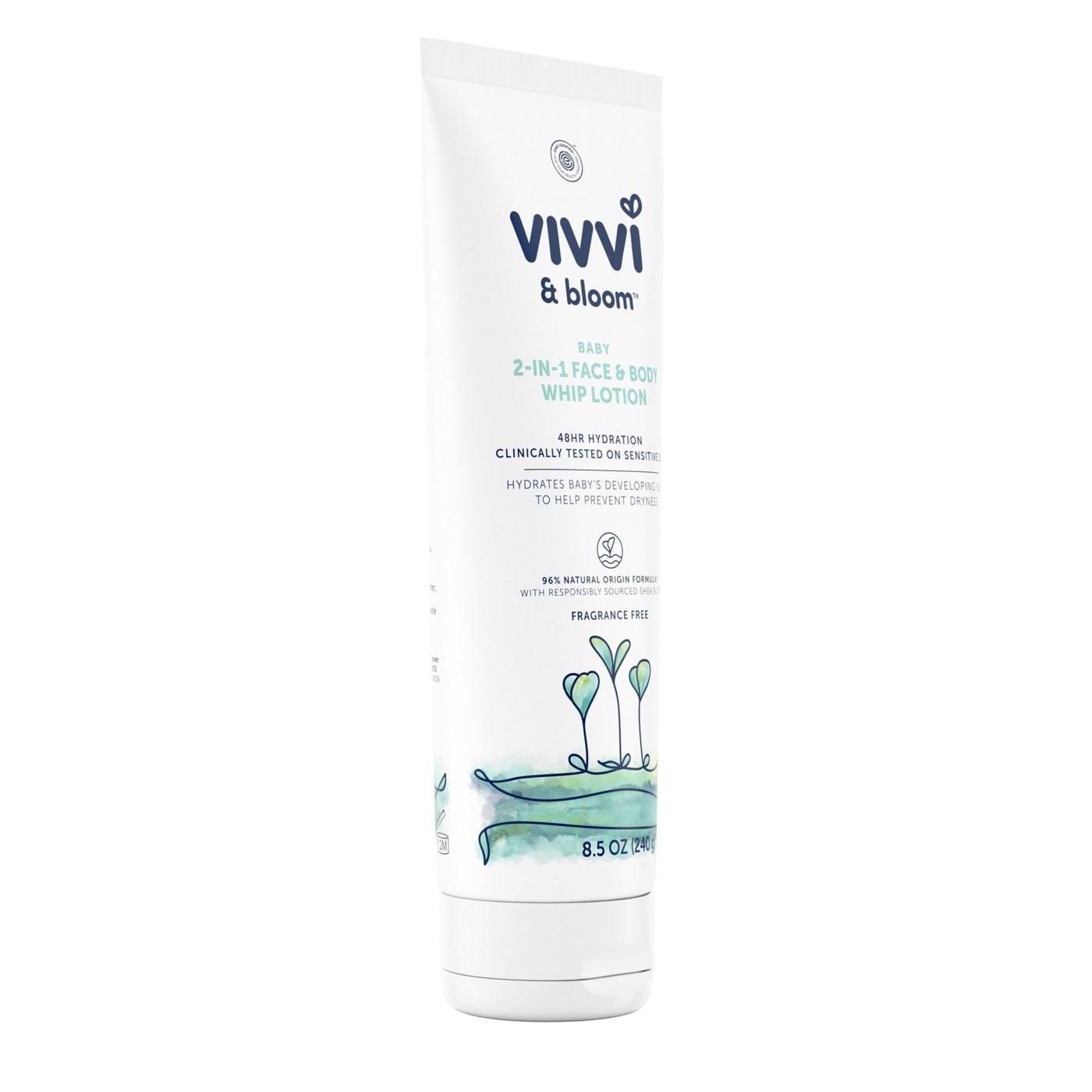 Vivvi & Bloom 2-in-1 Baby Face & Body Whip Lotion, Fragrance-Free ...