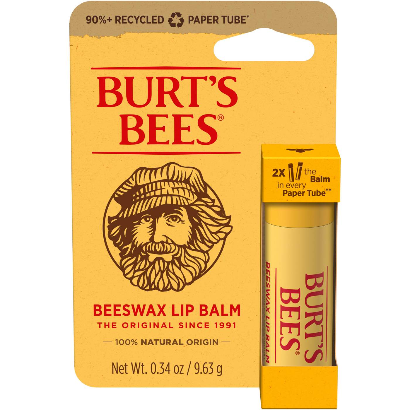 Burt's Bees 100% Natural Orginal Beeswax Lip Balm - Recyclable Tube ... Burt's Bees 100% Natural Orginal Beeswax Lip Balm - Recyclable Tube ...