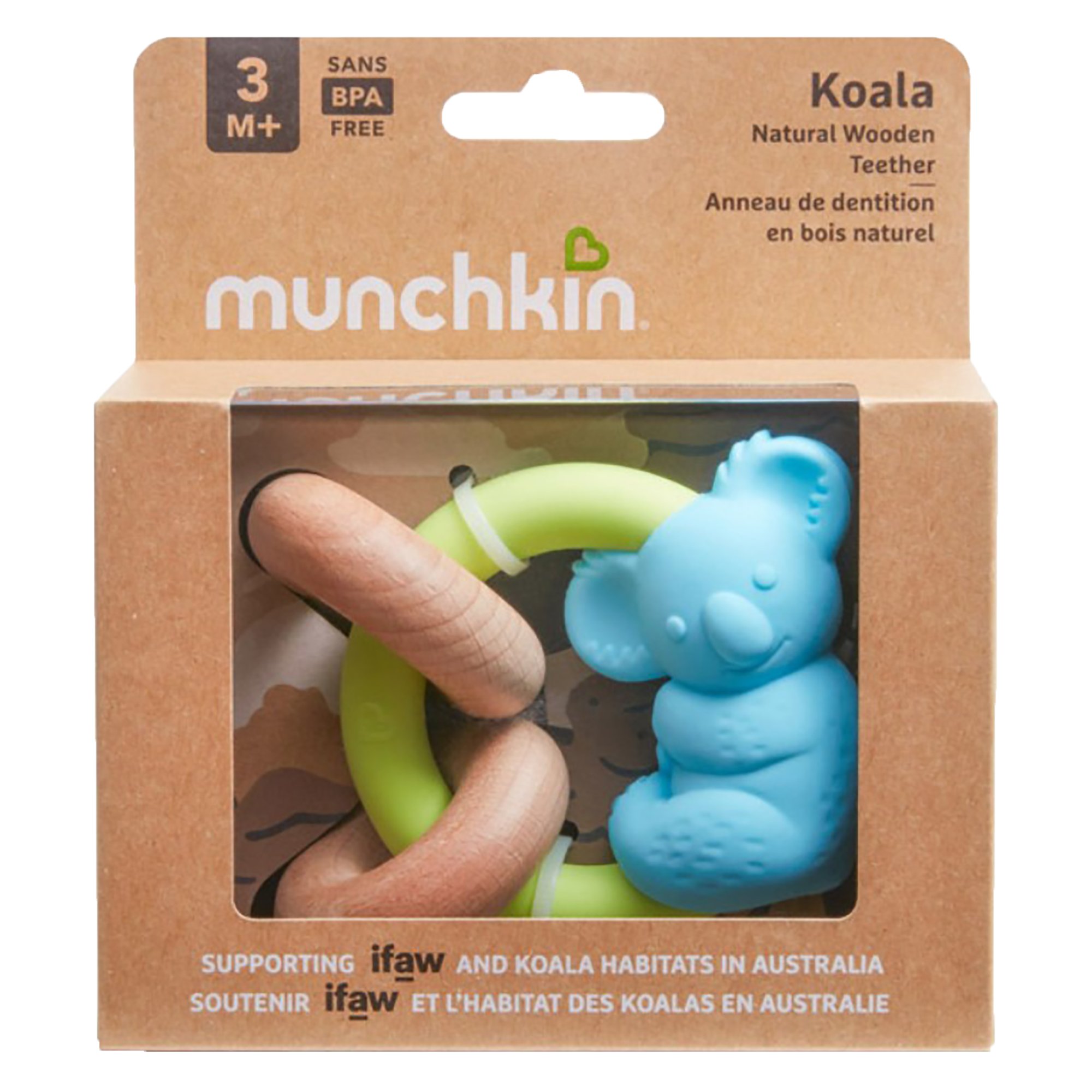 Munchkin Natural Koala Wooden Teether - Shop Teething at H-E-B